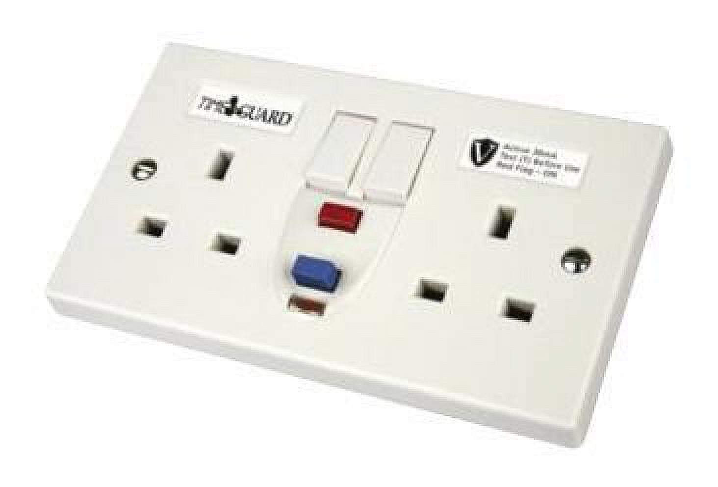 TIMEGUARD - 13A RCD Double Switched Socket, Active - Walmart.com