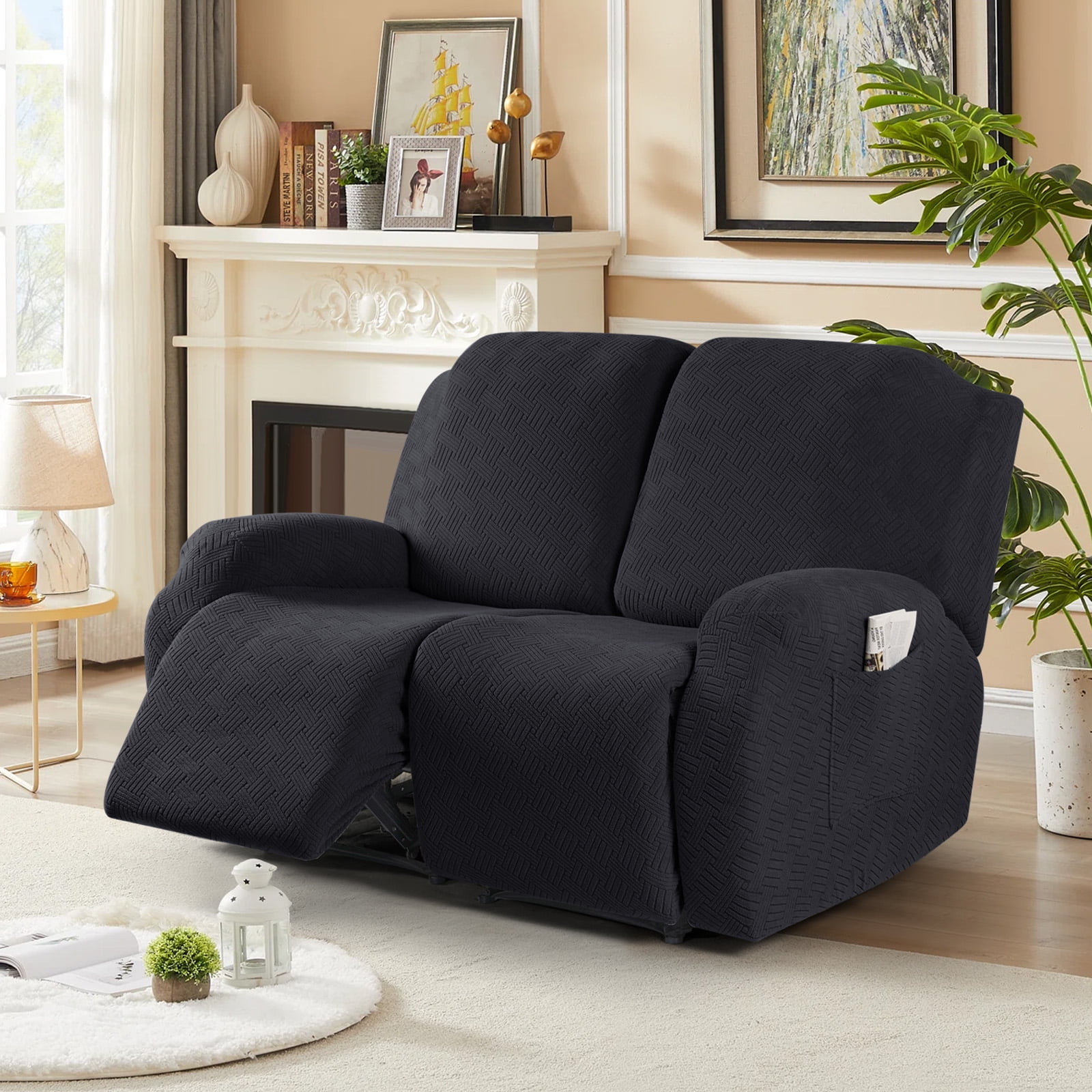 TIMELES Recliner Sofa Covers Loveseat, Stretch Reclining Chair Covers ...