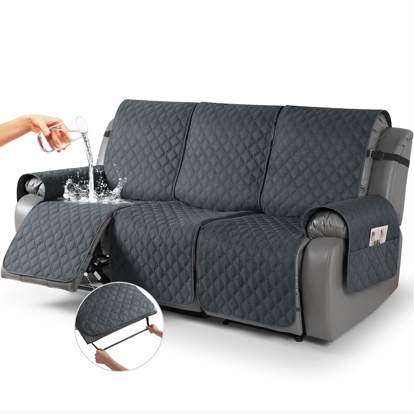 TIMELES Waterproof Recliner Sofa Covers, Recliner Couch Covers with Leg ...