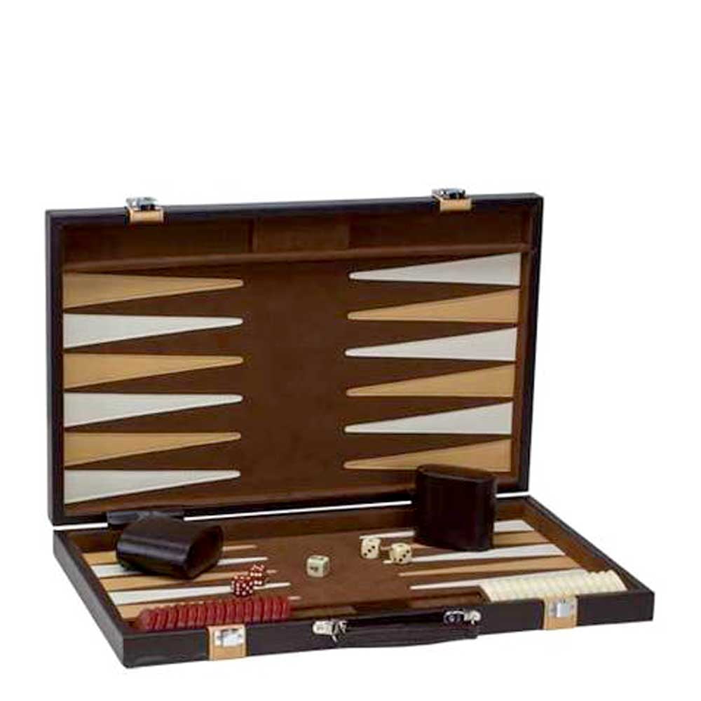 TIMELESS BACKGAMMON IN BROWN/TAN CHOOSE FROM 9", 15", & 18" SETS | BROWN/TAN BACKGAMMON SET ...