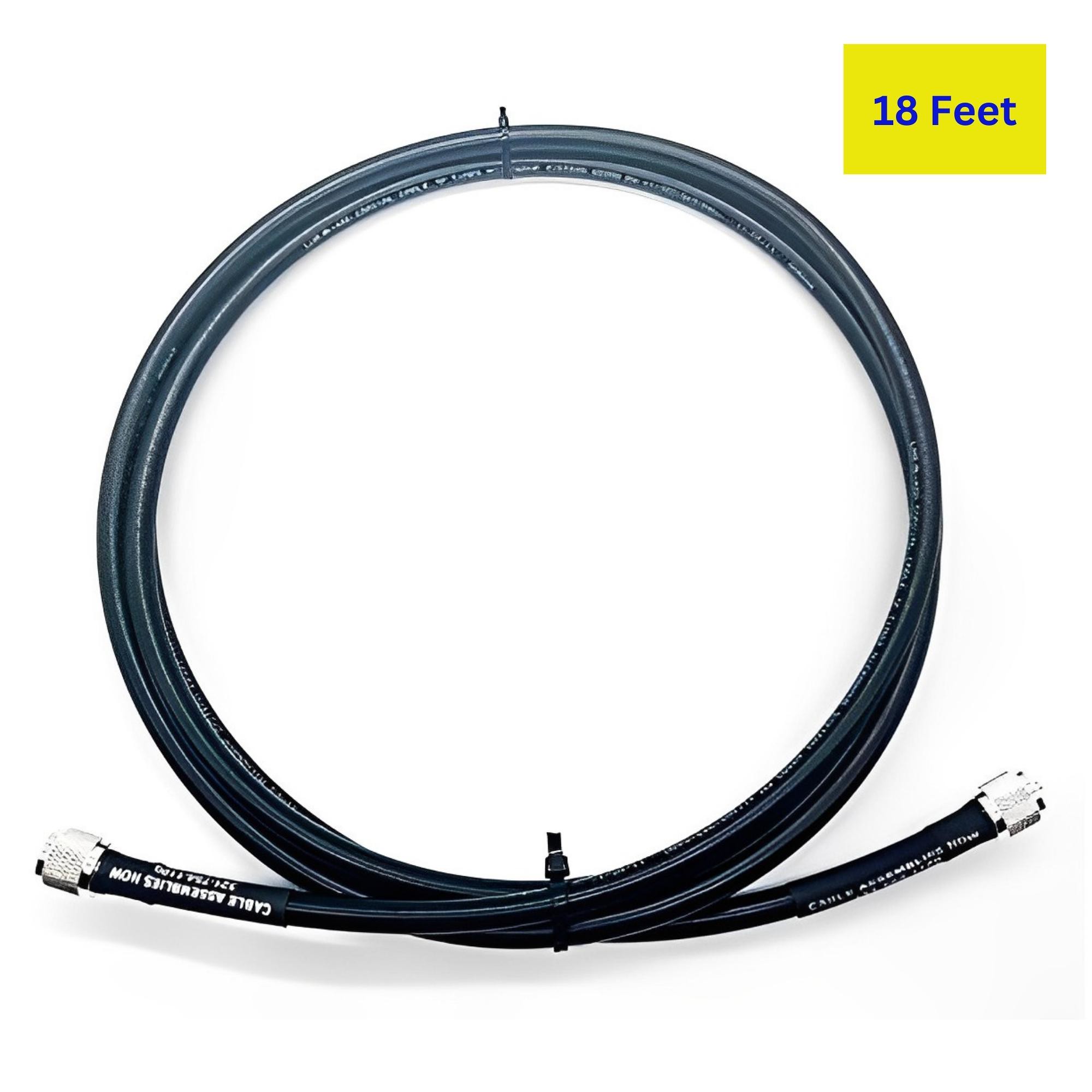 TIMES MICROWAVE 18 Feet LMR240 Coax Cable with PL259 UHF Male to UHF ...