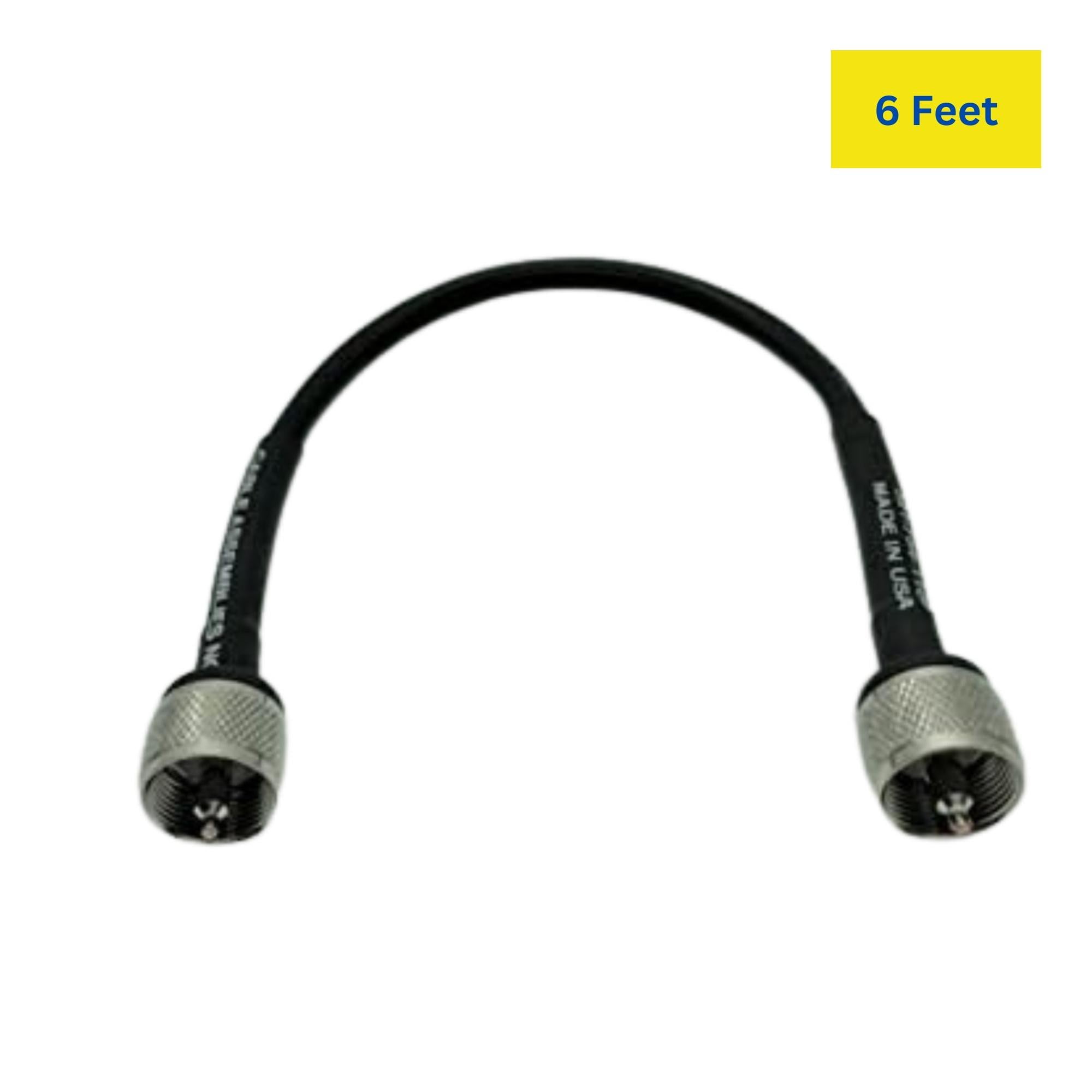 TIMES MICROWAVE 6 Feet LMR240 Coax Cable with PL259 UHF Male to UHF ...