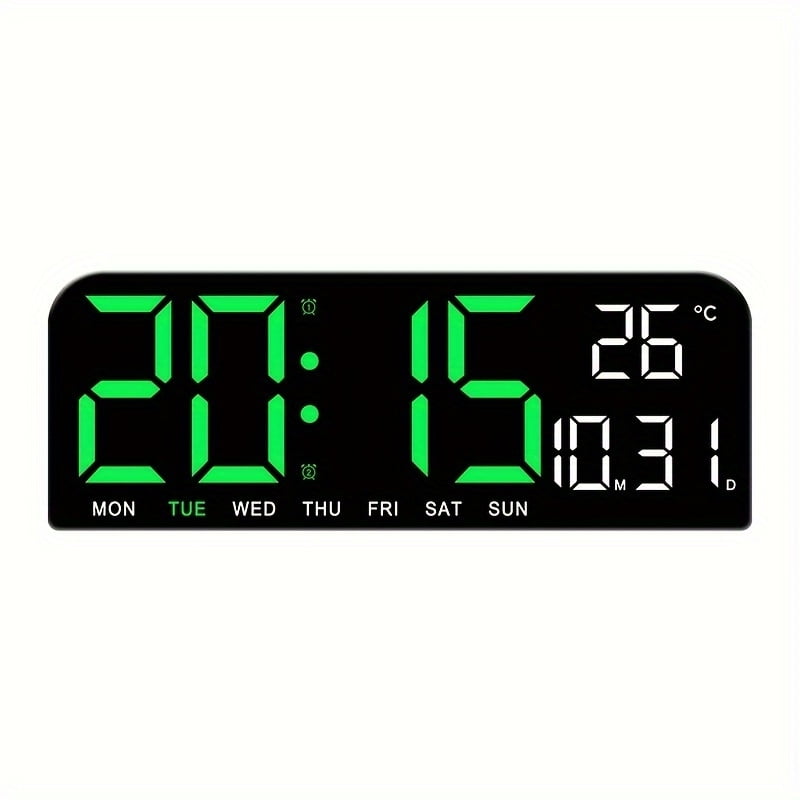 TIMESS Large Digital Alarm Clock, Large LED/Double Alarm Clock ...