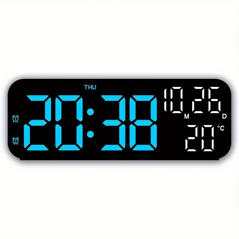 TIMESS Large Digital Alarm Clock, Large LED/Double Alarm Clock ...