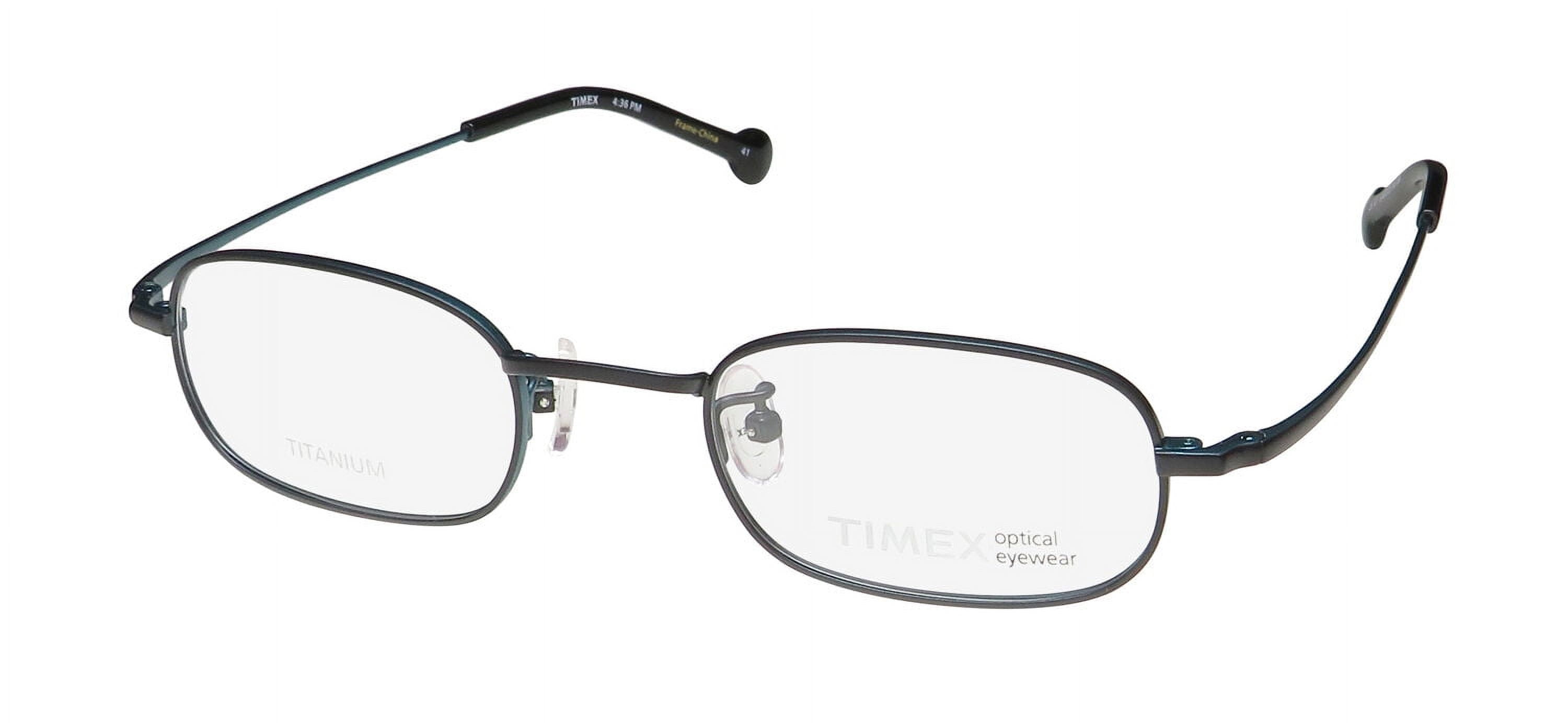 TIMEX 4:36 PM TITANIUM LIGHT WEIGHT ADJUSTABLE NOSEPADS EYEGLASS FRAME ...
