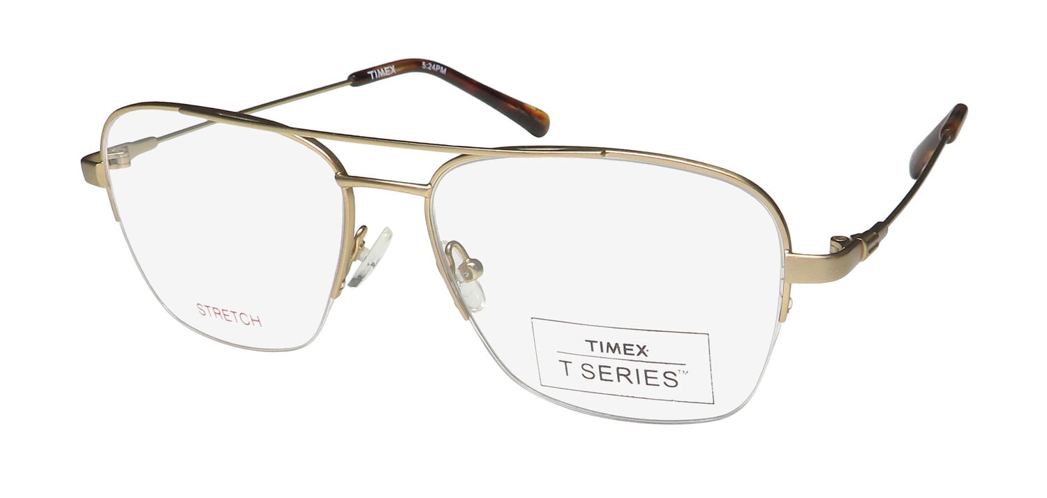 TIMEX 5:24 PM "ITALIAN MAFIA BOSS" STYLE HALF-RIMLESS HOT EYEGLASS ...