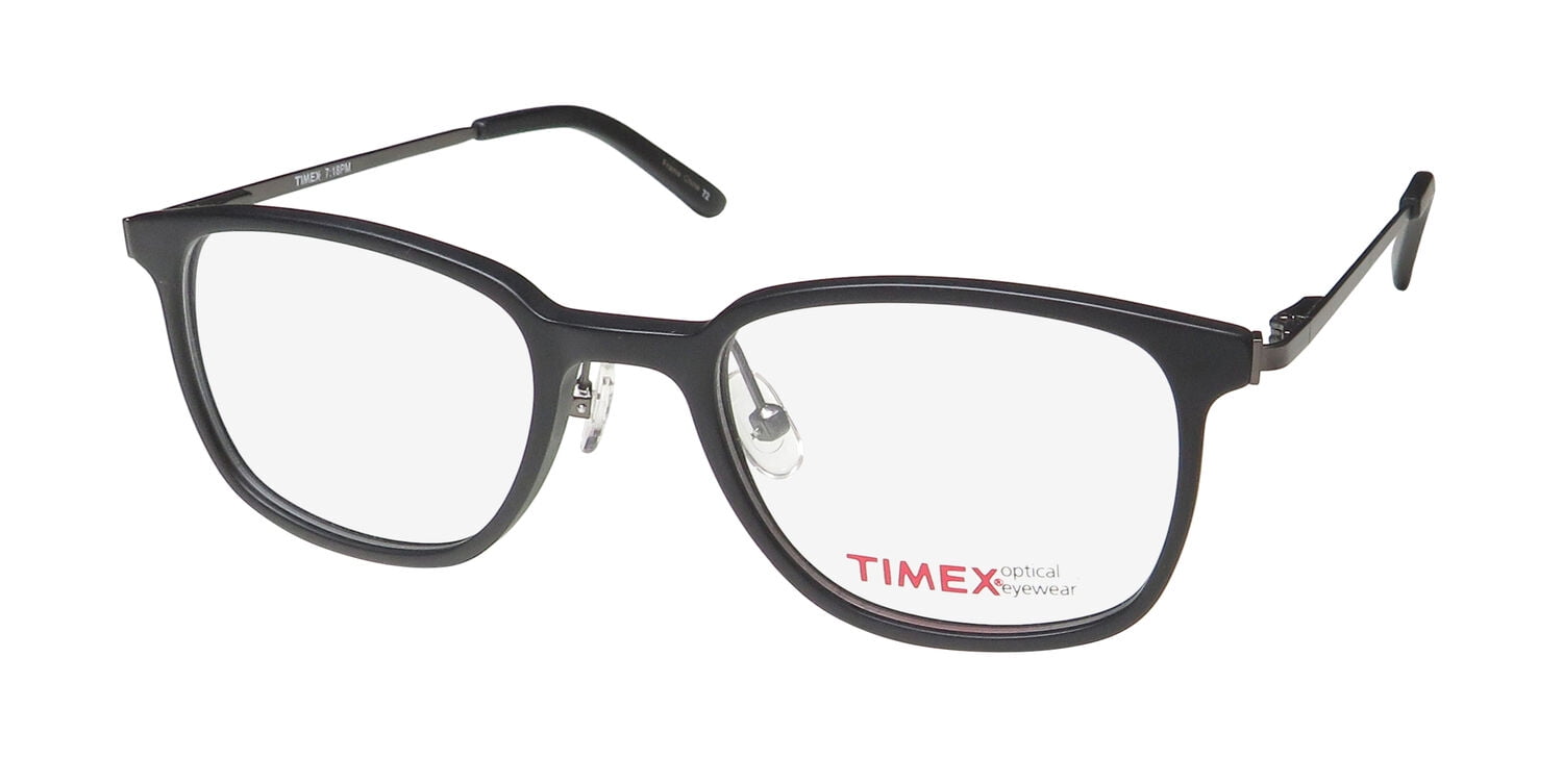 TIMEX 7:18 PM EYEGLASS USA DESIGNER ADULT SIZE FULL-RIM MODERN HIP ...