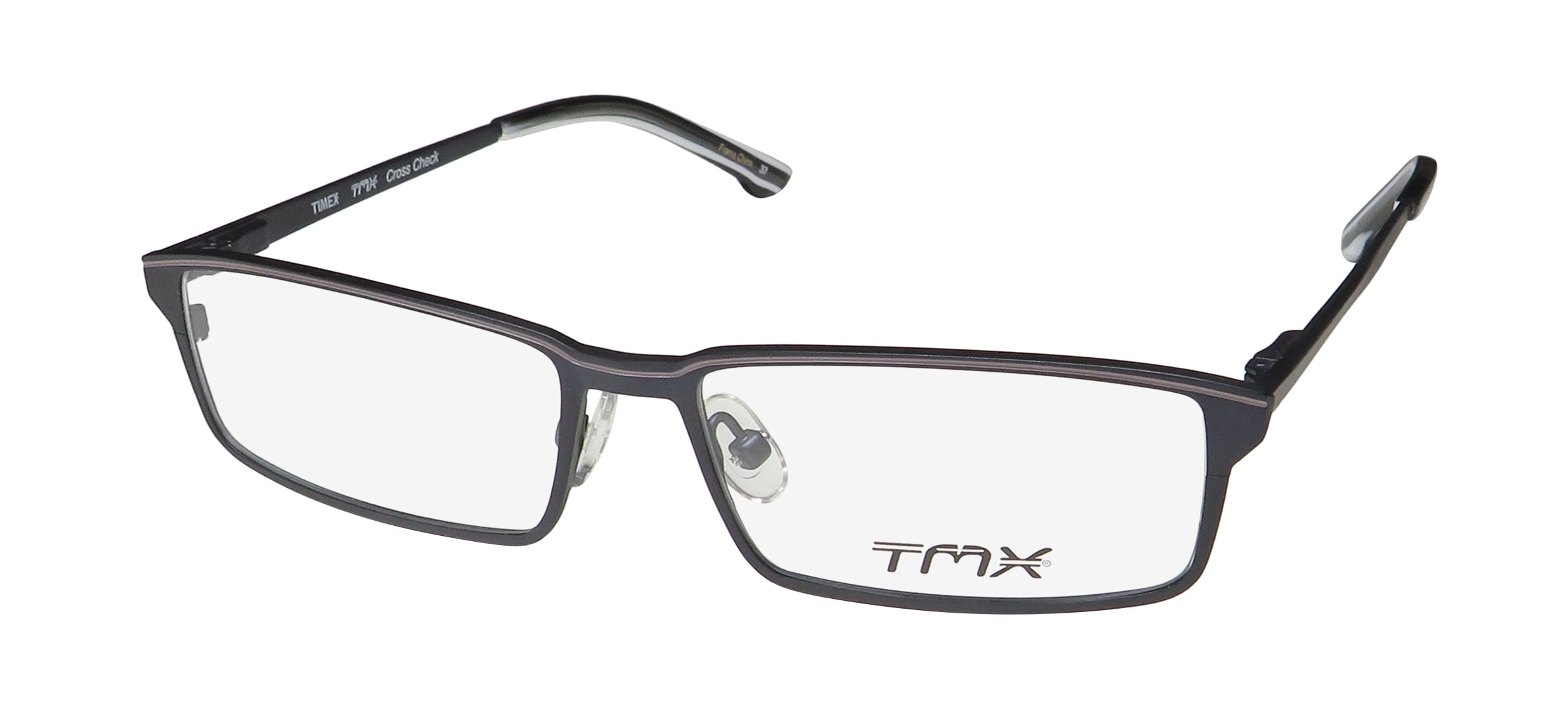 TIMEX TMX CROSS CHECK RECTANGULAR SHAPED LENSES MENS RARE EYEGLASS ...