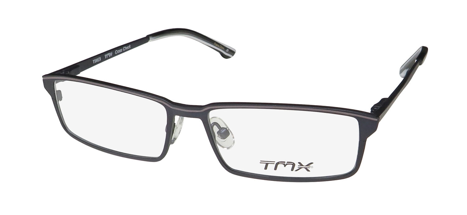 TIMEX TMX CROSS CHECK RECTANGULAR SHAPED LENSES MENS RARE EYEGLASS ...