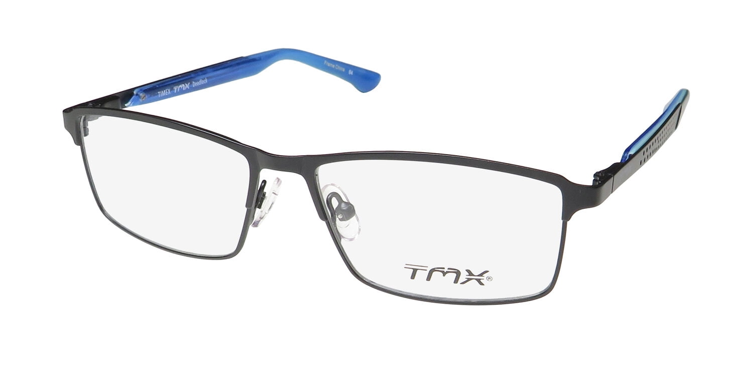 TIMEX TMX DEADLOCK FULL-RIM METALLIC ARMS CLASSIC DESIGN EYEGLASS FRAME/GLASSES - Walmart.com