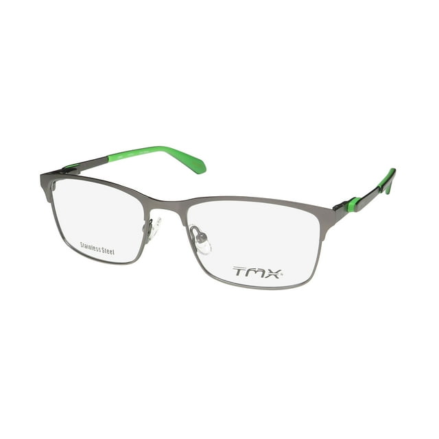 TIMEX TMX FRONT RUNNER STAINLESS STEEL METAL ADULT SIZE EYEGLASS FRAME ...