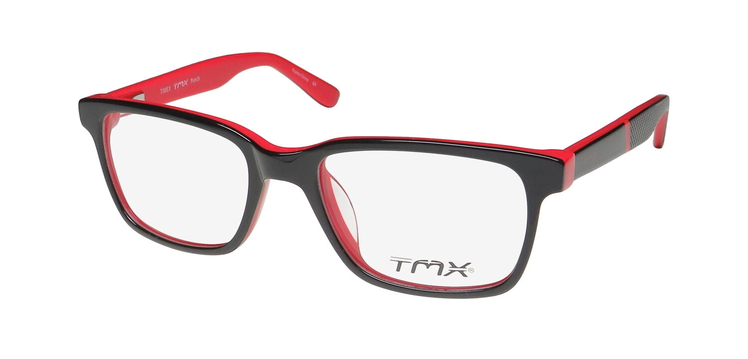 TIMEX TMX PUNCH ULTIMATE COMFORT PREMIUM ACETATE DESIGNER EYEGLASS ...