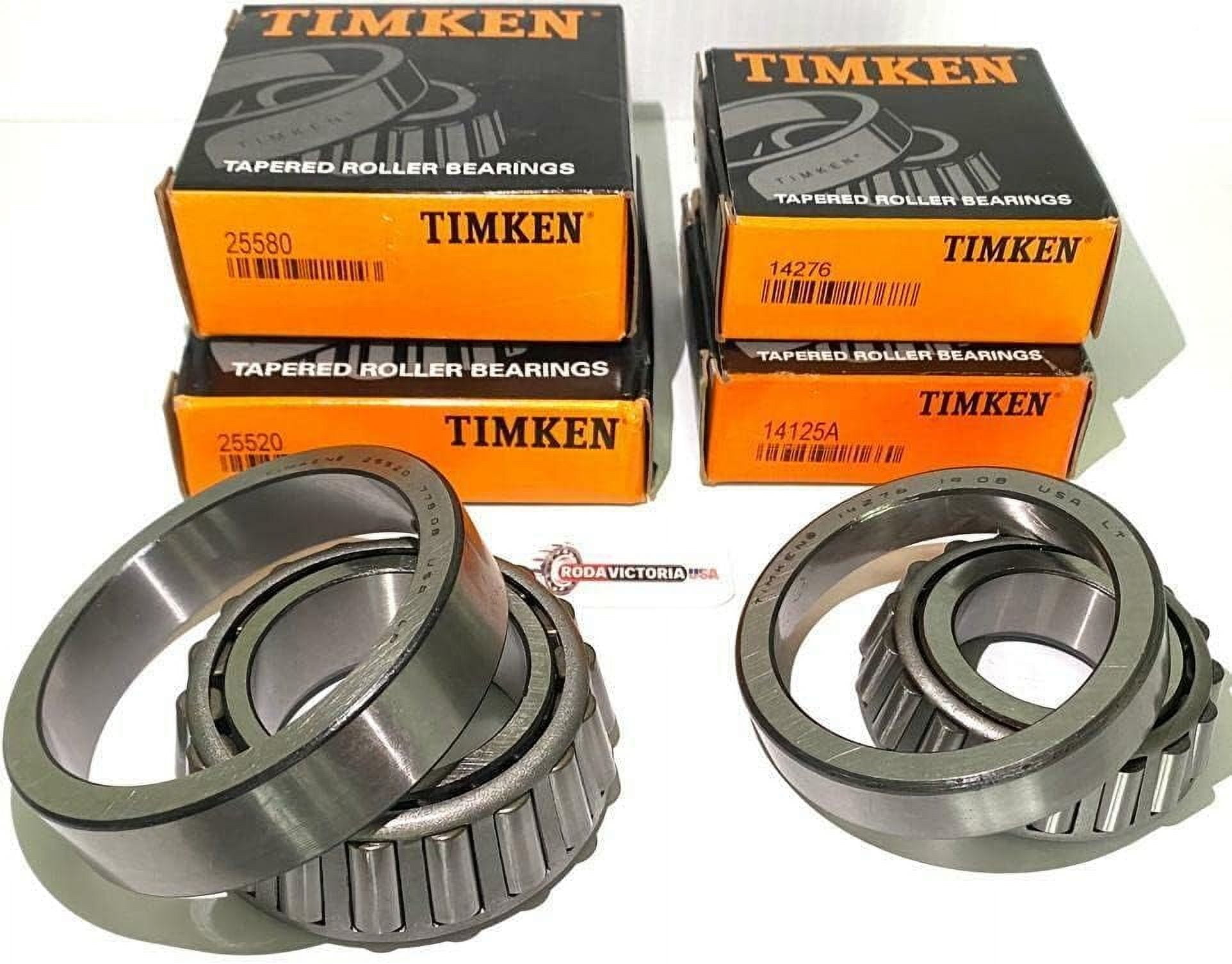 TIMKEN 25580 25520 14125A 14276 Bearing Replacement Set for 7000-lb ...