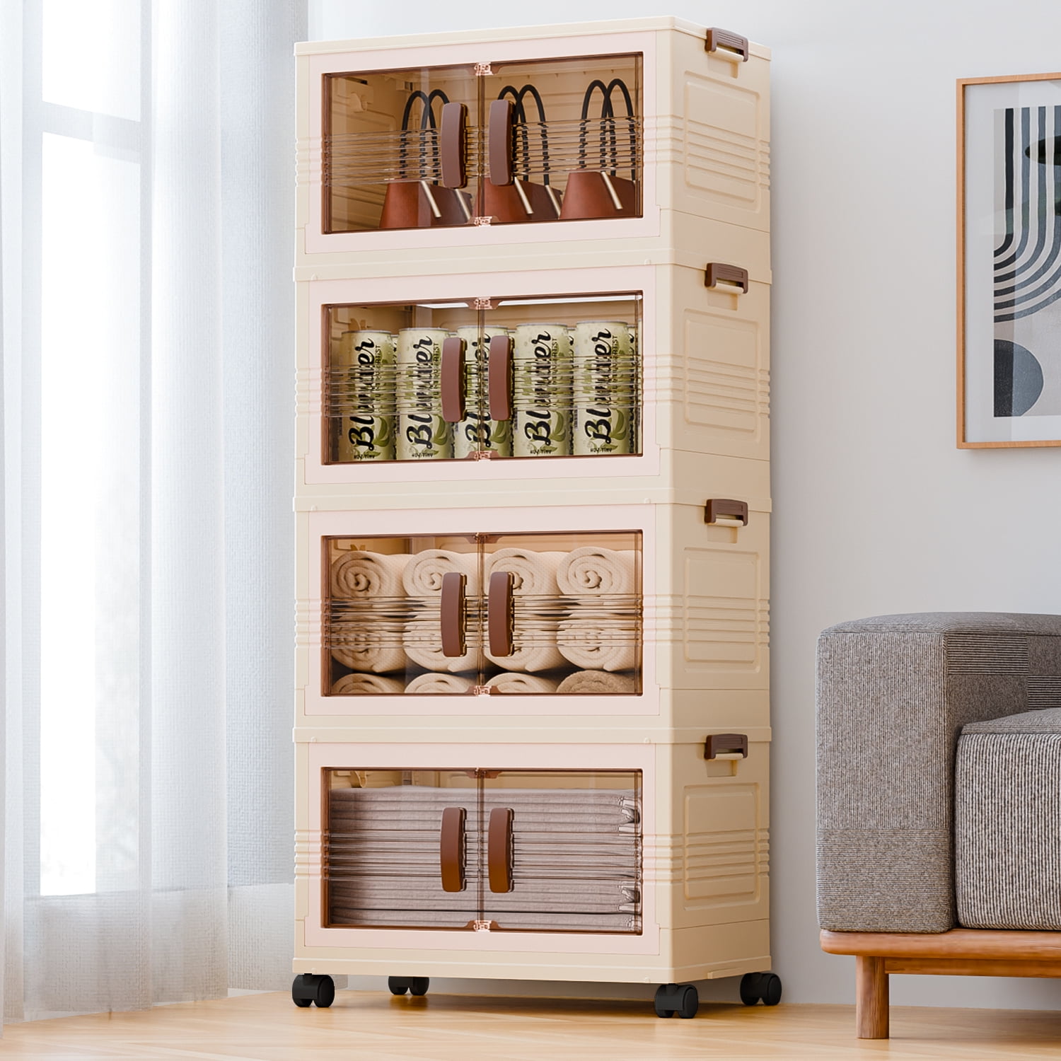 Customer reviews for TINANA Plastic Storage Bins with Lids, 4 Tier ...