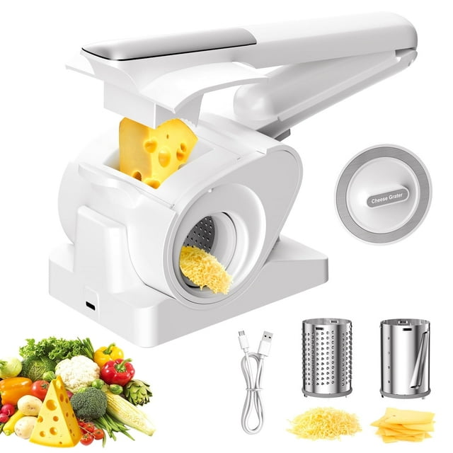 TINANA Electric Rotary Cheese Grater, Automatic Parmesan Grater, Cheese ...