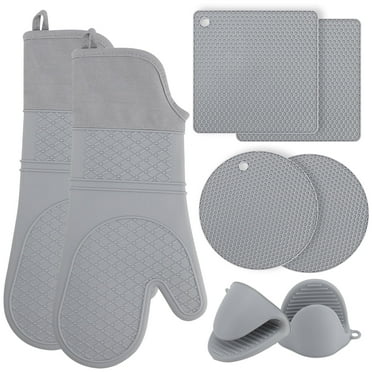 Silicone Cooking Pinch Grips Oven Mitts - Finger Protector Pot Holder ...