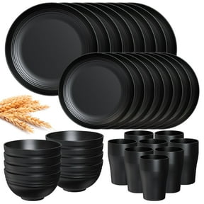 Soulgenix Wheat Straw Dinnerware Set, 48 Pcs, Unbreakable, Microwave ...