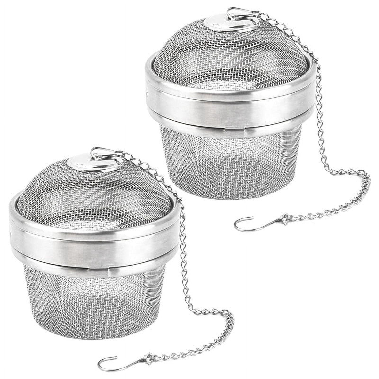 TINGDUANJIAN 2 Pack Stainless Steel Mesh Tea Ball Infuser for Loose ...
