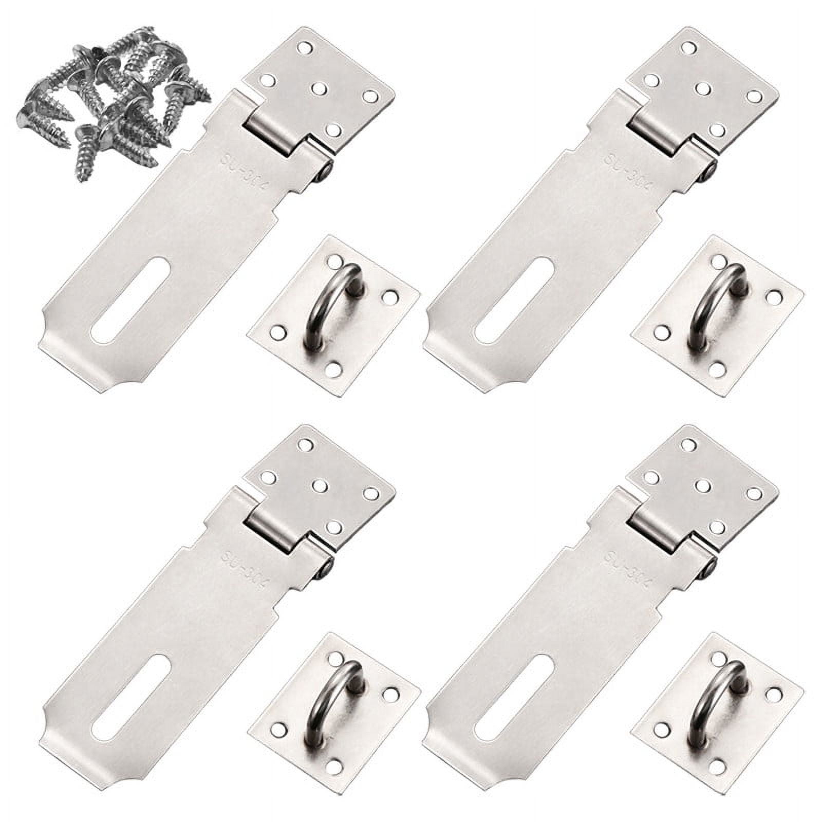 TINGDUANJIAN 4 Set Security Hasp Lock with Screws for Shed Cupboard ...