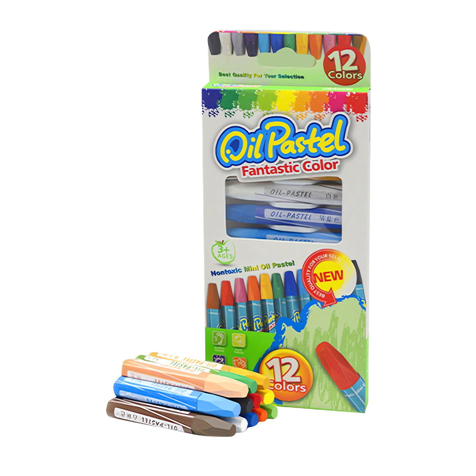 TINGJA Office Cabinet Oil Pastels 24 Assorted Colors Art Crayon Oil ...
