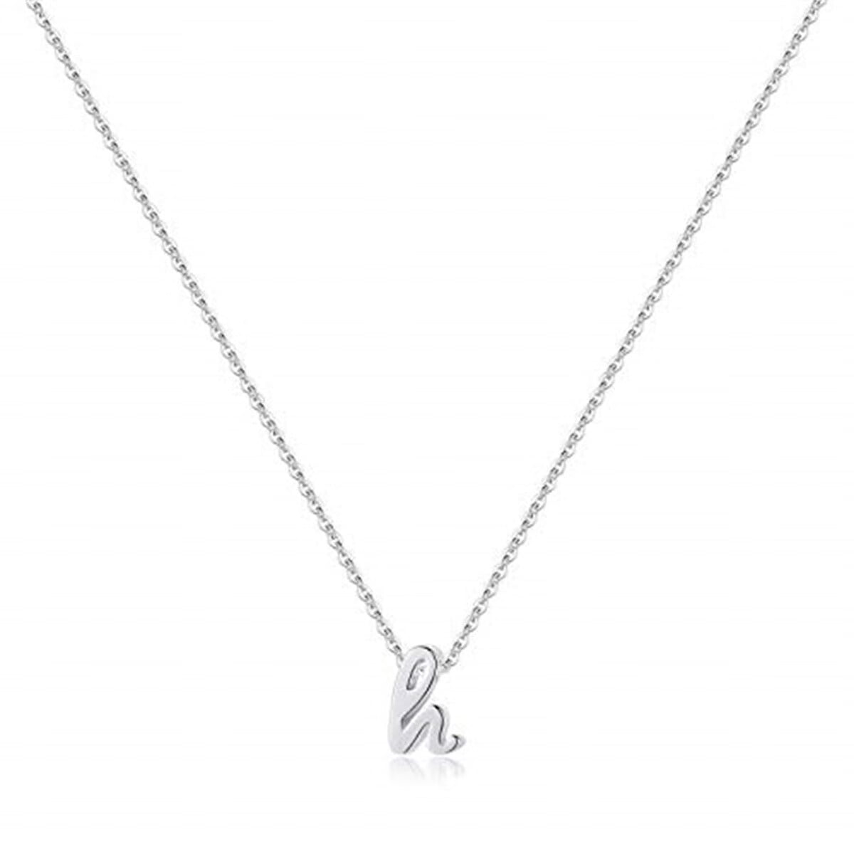 TINGN 925 Sterling Silver Initial Necklace for Women Dainty Cursive ...