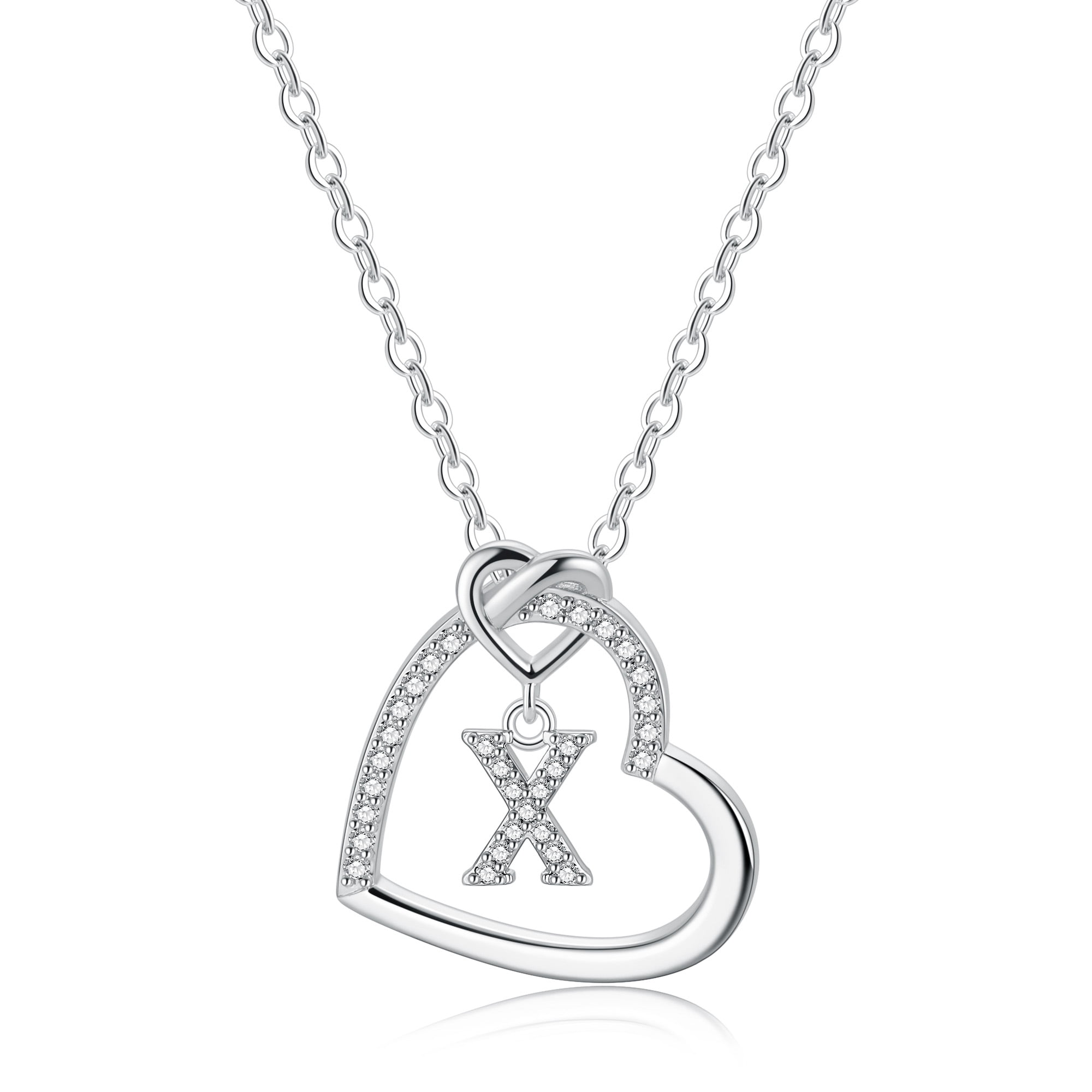TINGN 14K Gold Plated CZ Initial Pendant Necklaces for Women Dainty ...