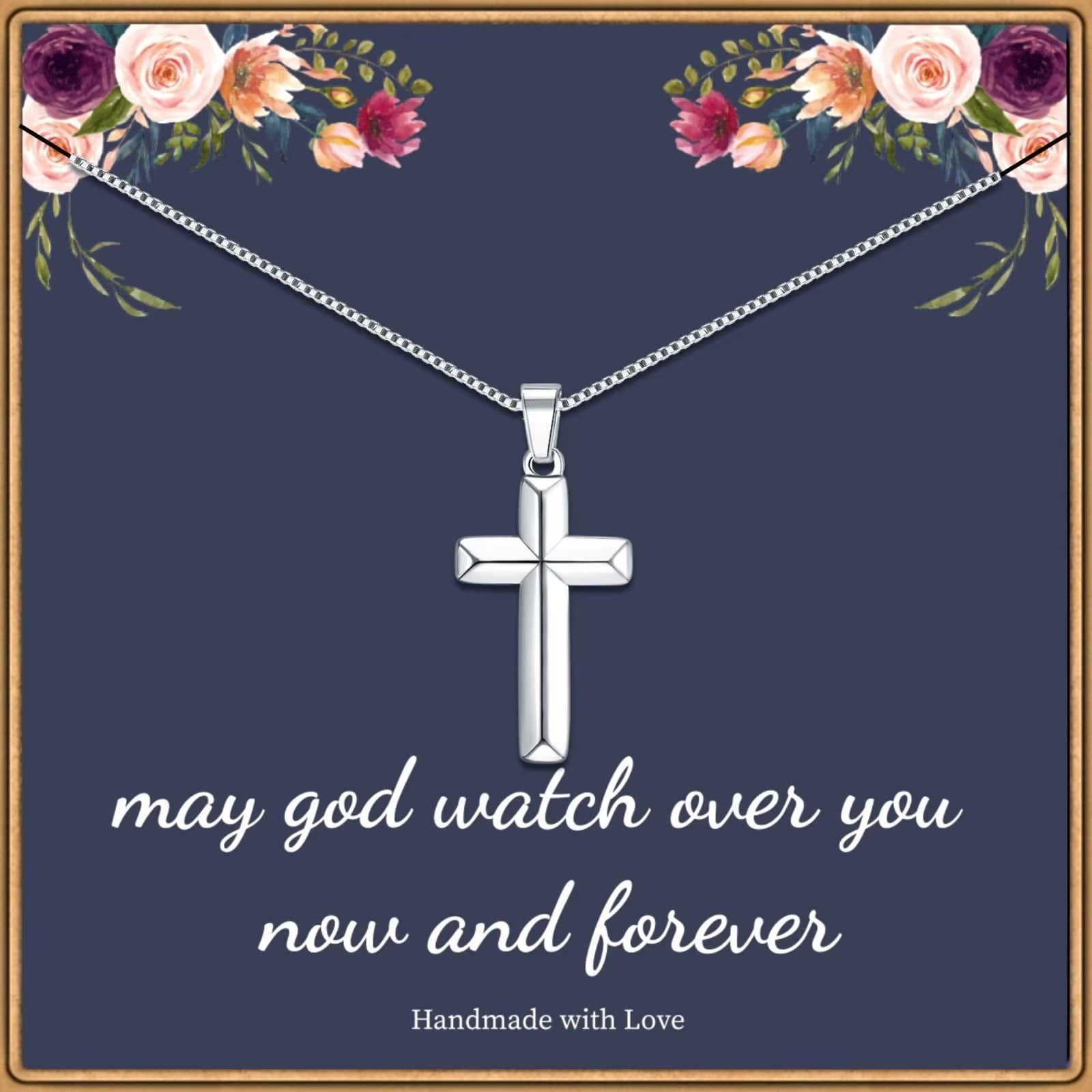 TINGN Cross Necklace Gifts for Women Stainless Steel Cross Necklace ...