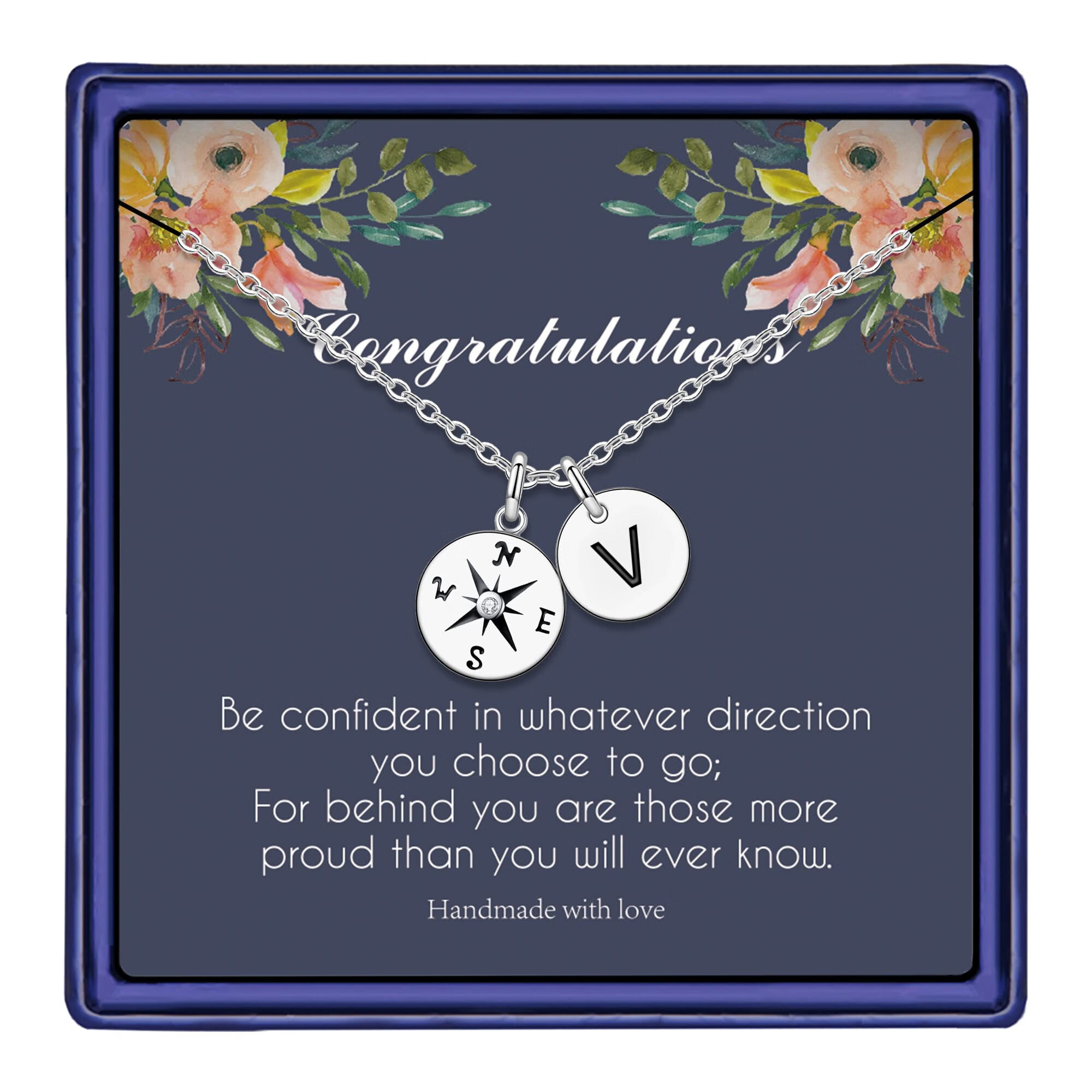 TINGN Graduation Gifts for Her 2024 Compass Necklace Graduation Gifts ...