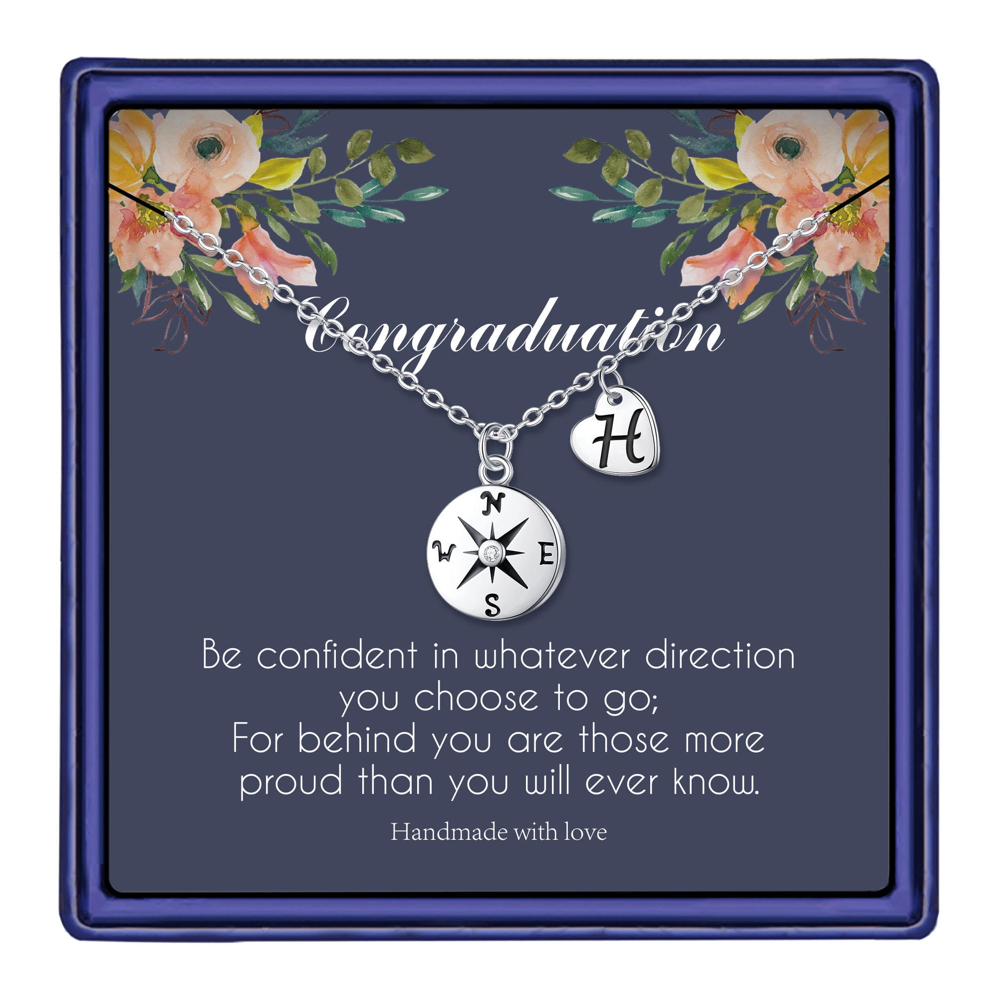 TINGN Graduation Gifts for Her 2024 Compass Necklace Graduation Gifts ...
