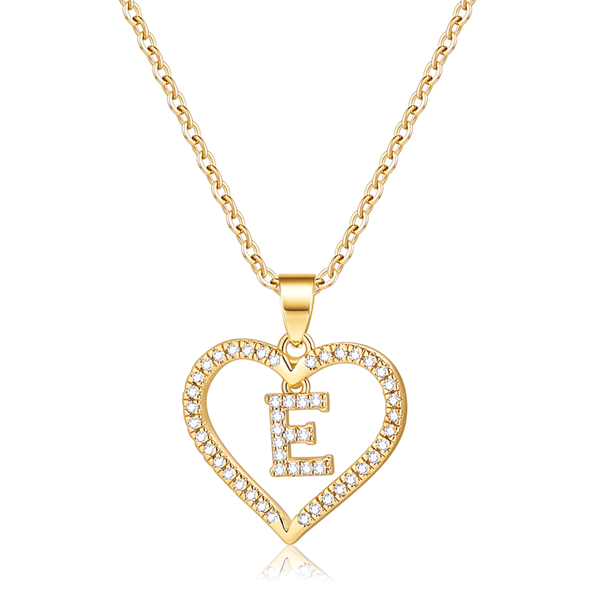 TINGN Initials Letter Necklace for Women initial Charm Necklaces CZ ...