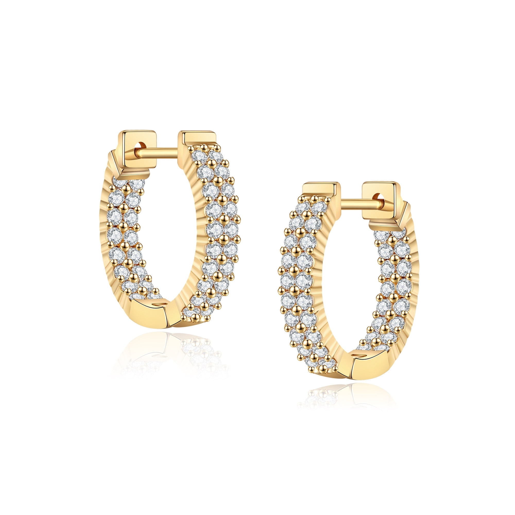 TINGN Inside-out Silver Hoop Earrings for Women S925 Sterling Silver ...