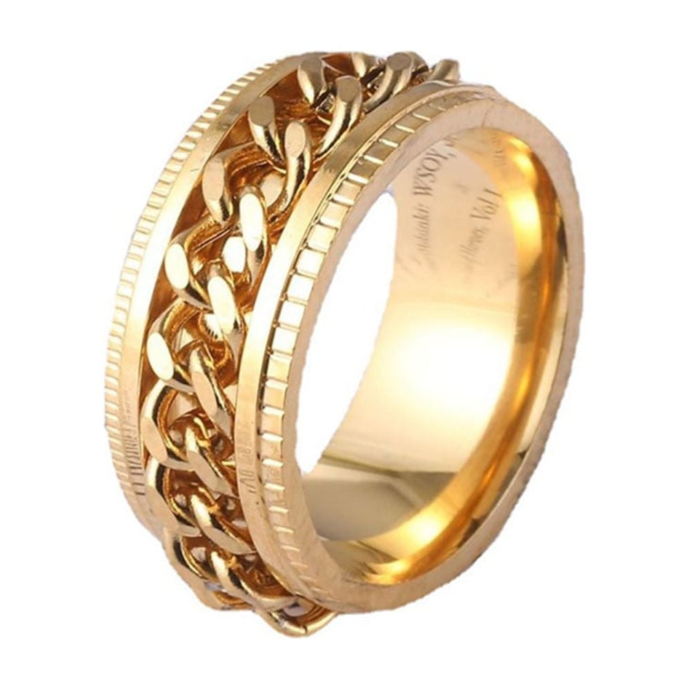 TINGN Intertwine 8mm Spinner Ring Stainless Steel Fidget Ring Anxiety ...