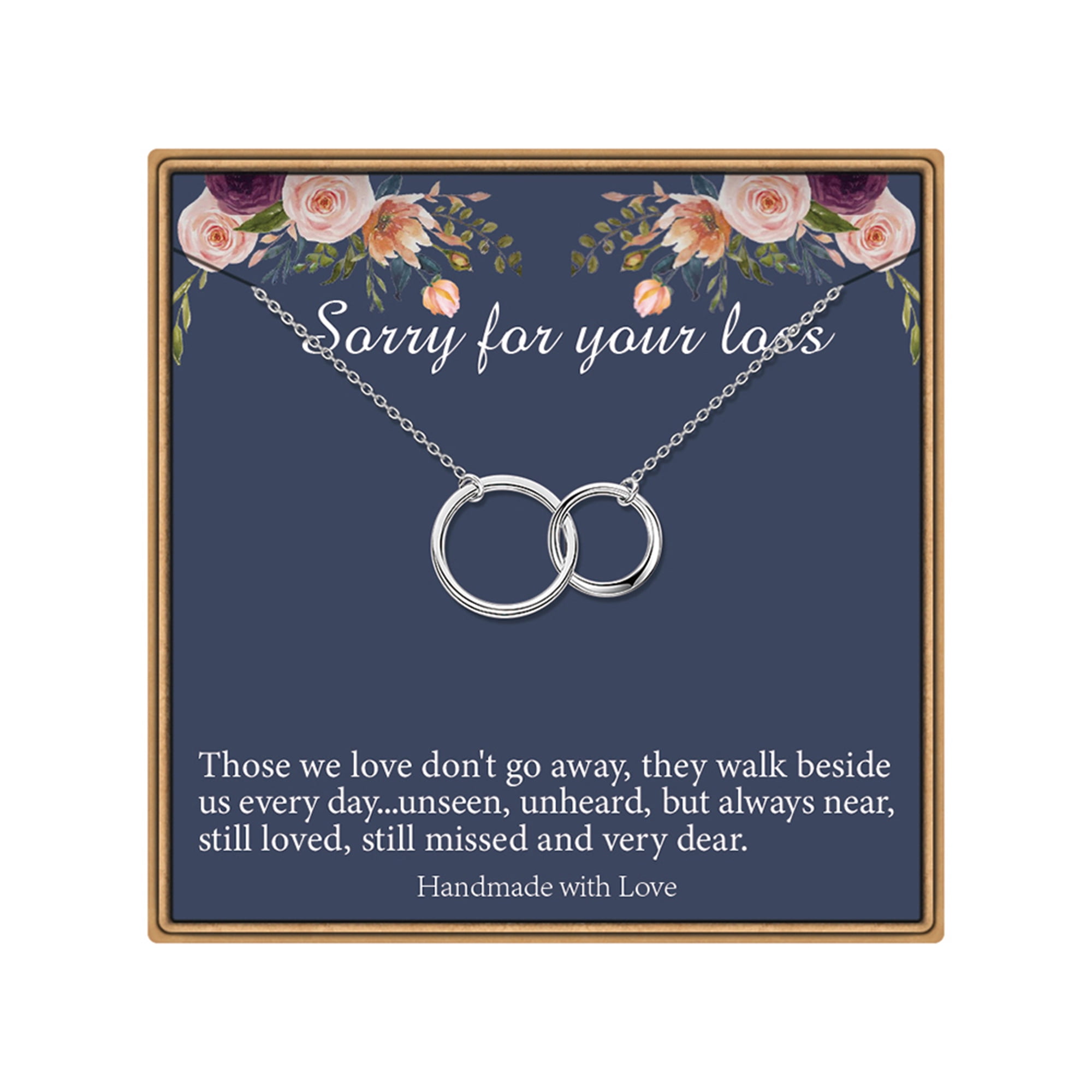 TINGN Memorial Gifts Infinity Circle Necklace Bereavement Gifts Double ...
