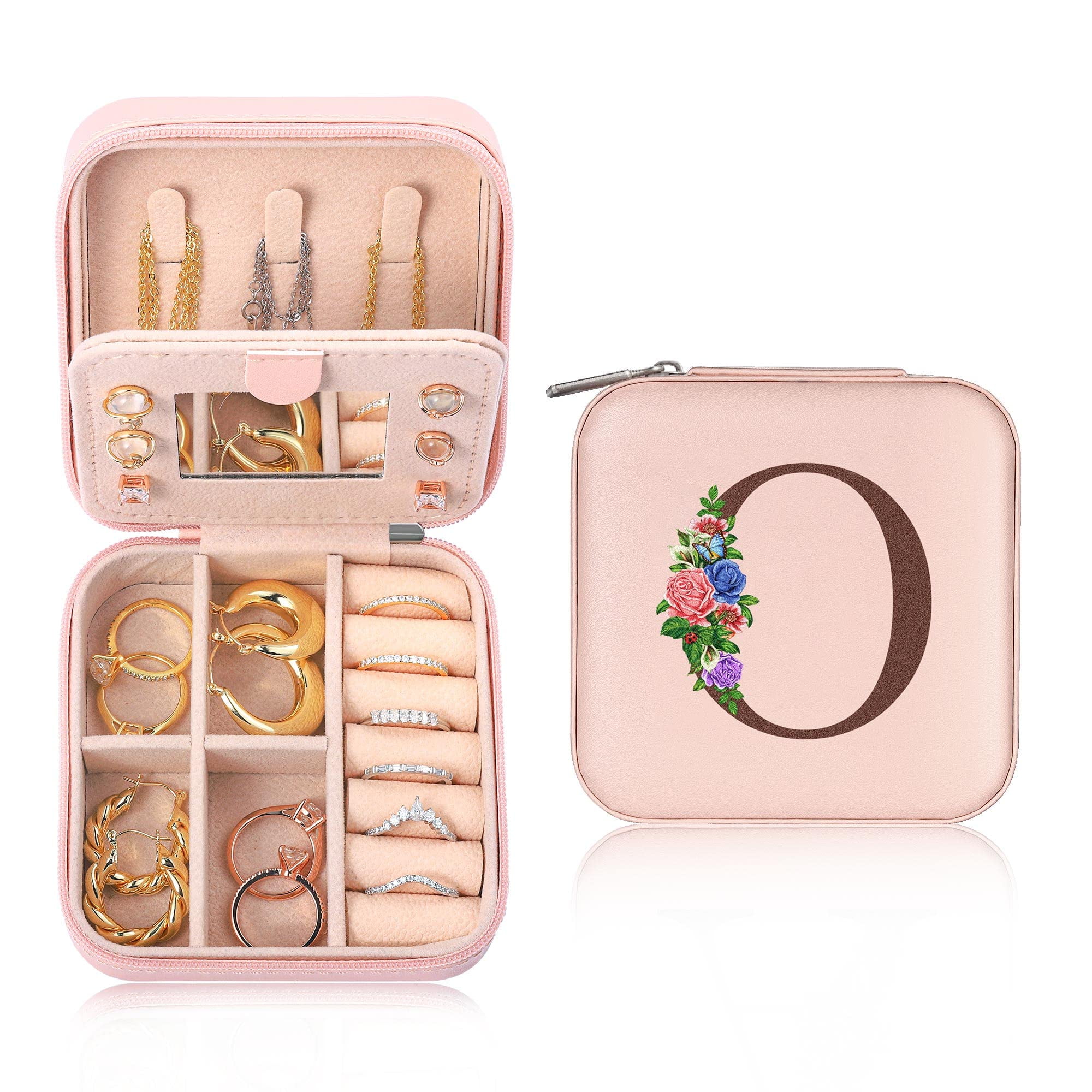 TINGN Mini Travel Jewelry Case Travel Portable Jewelry Box for Ring ...