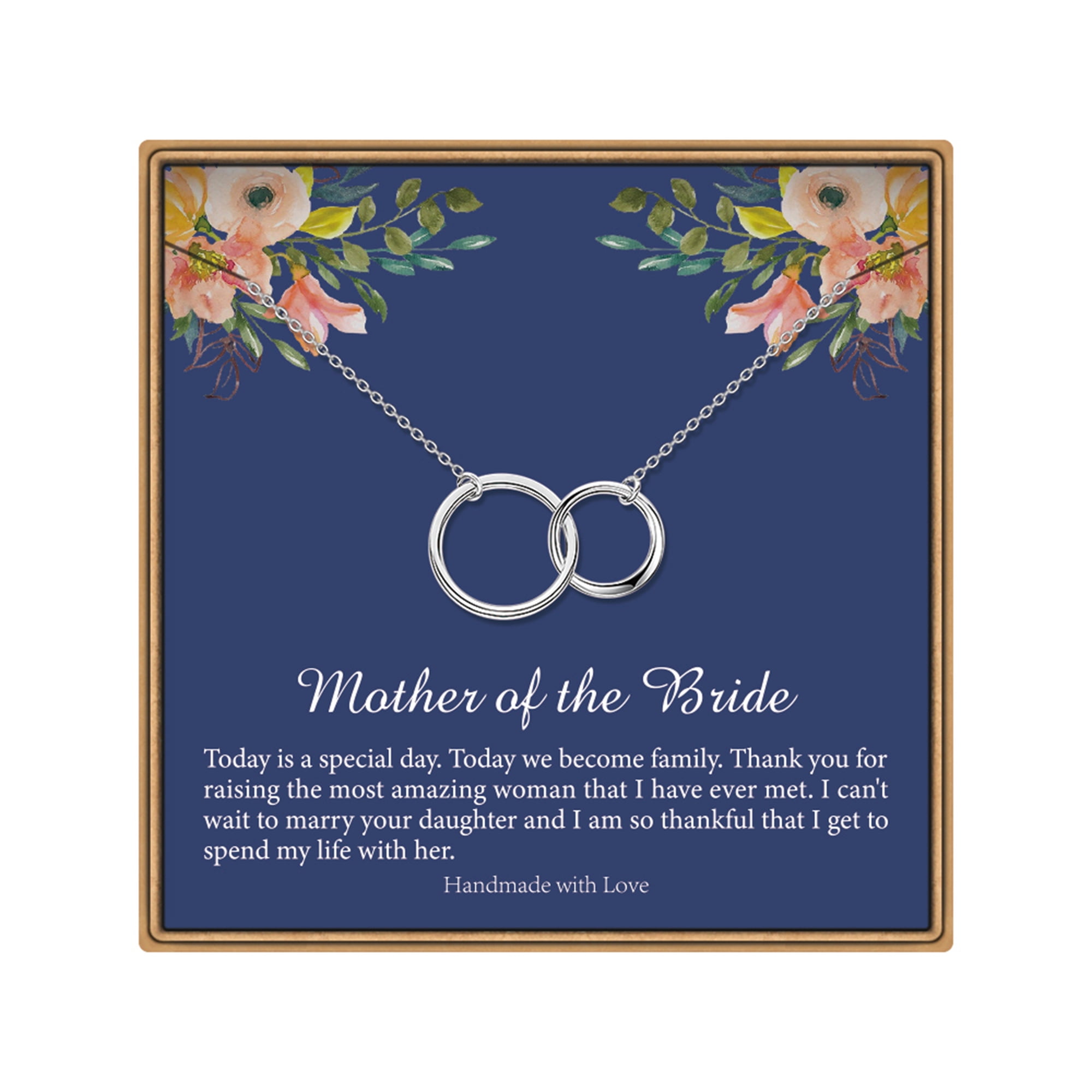 TINGN Mother of The Bride Gifts Interlocking Circle Necklace Mother of ...