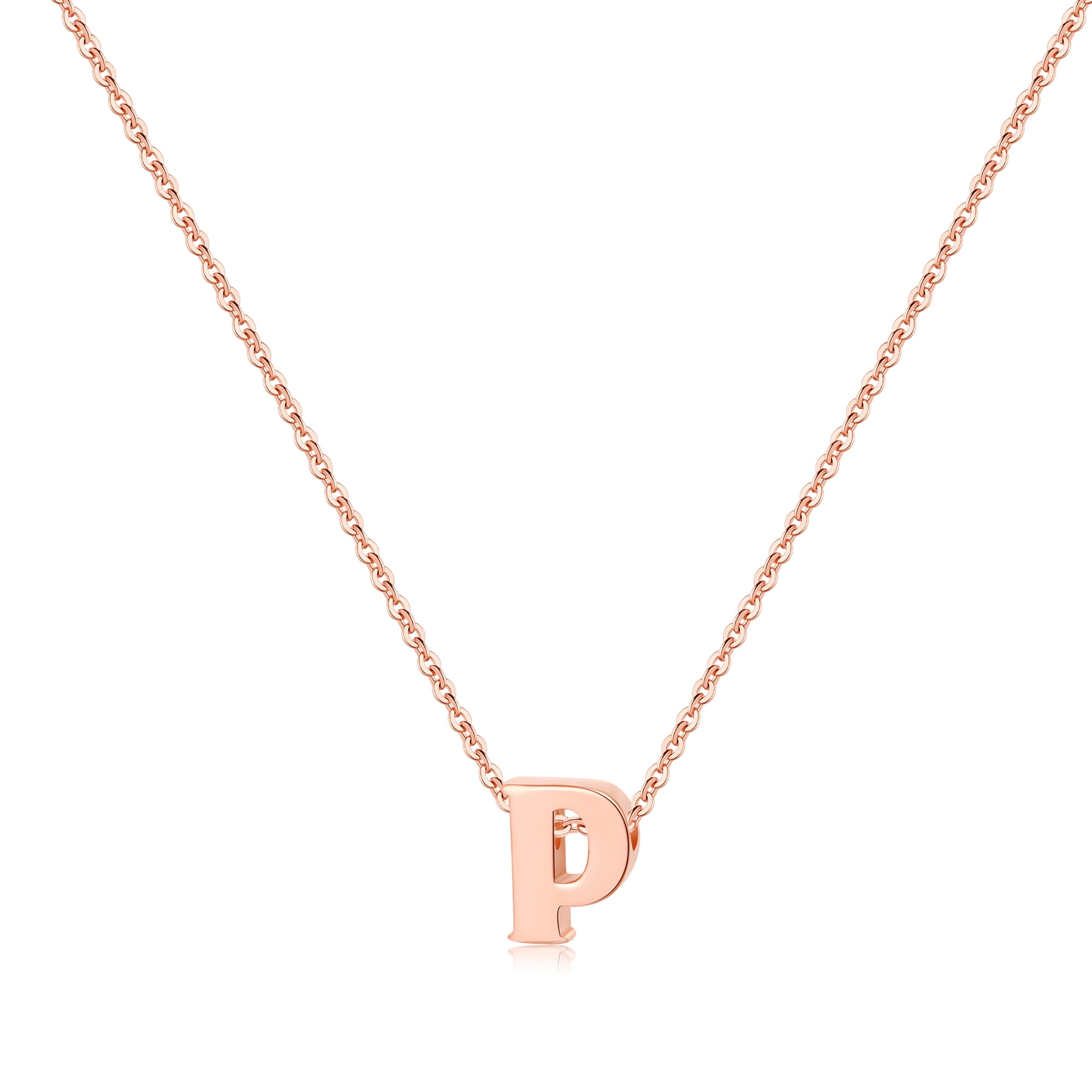 TINGN Tiny Initial Necklace for Girls 14K Gold Plated Initial Necklaces ...