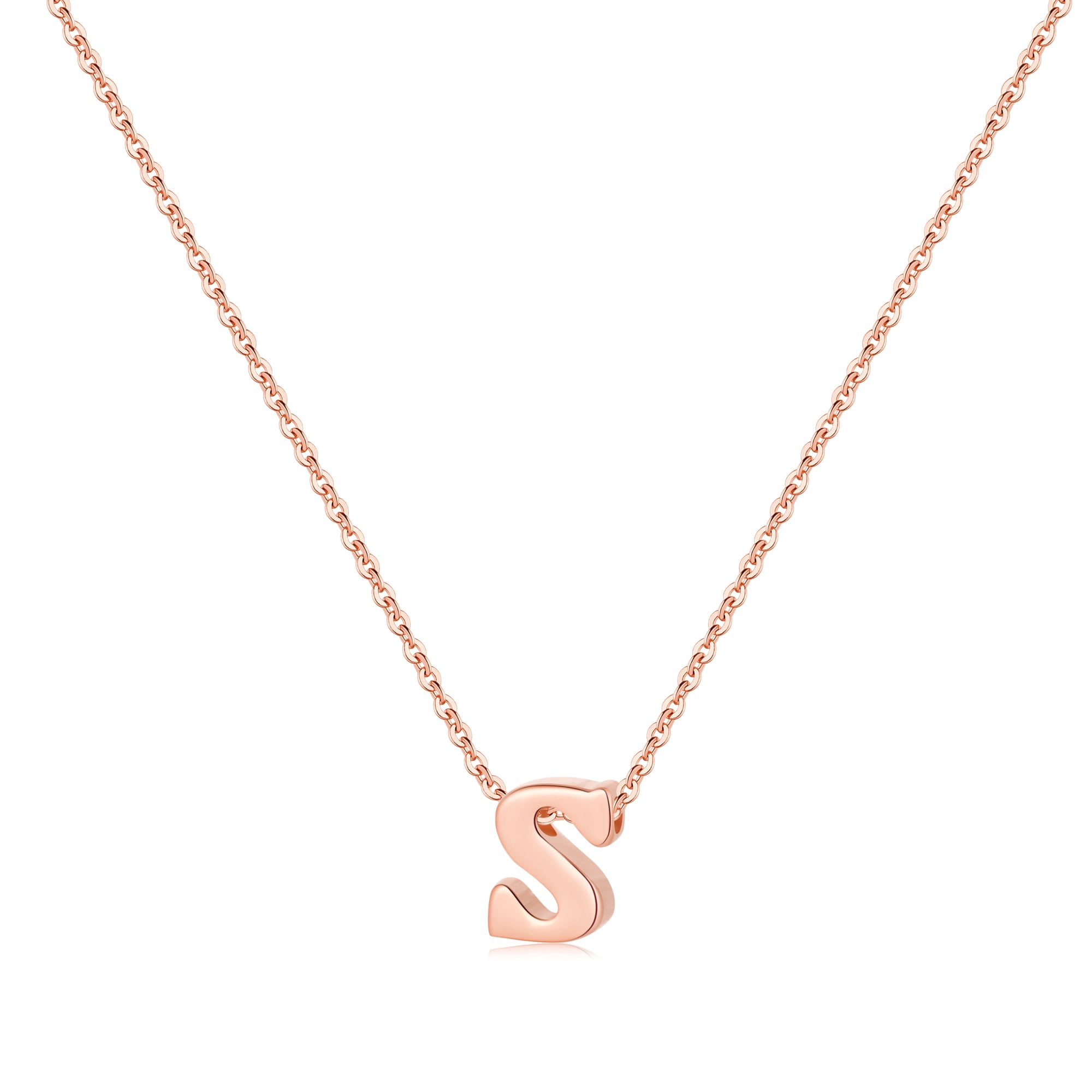 TINGN Tiny Initial Necklace for Girls 14K Gold Plated Initial Necklaces ...
