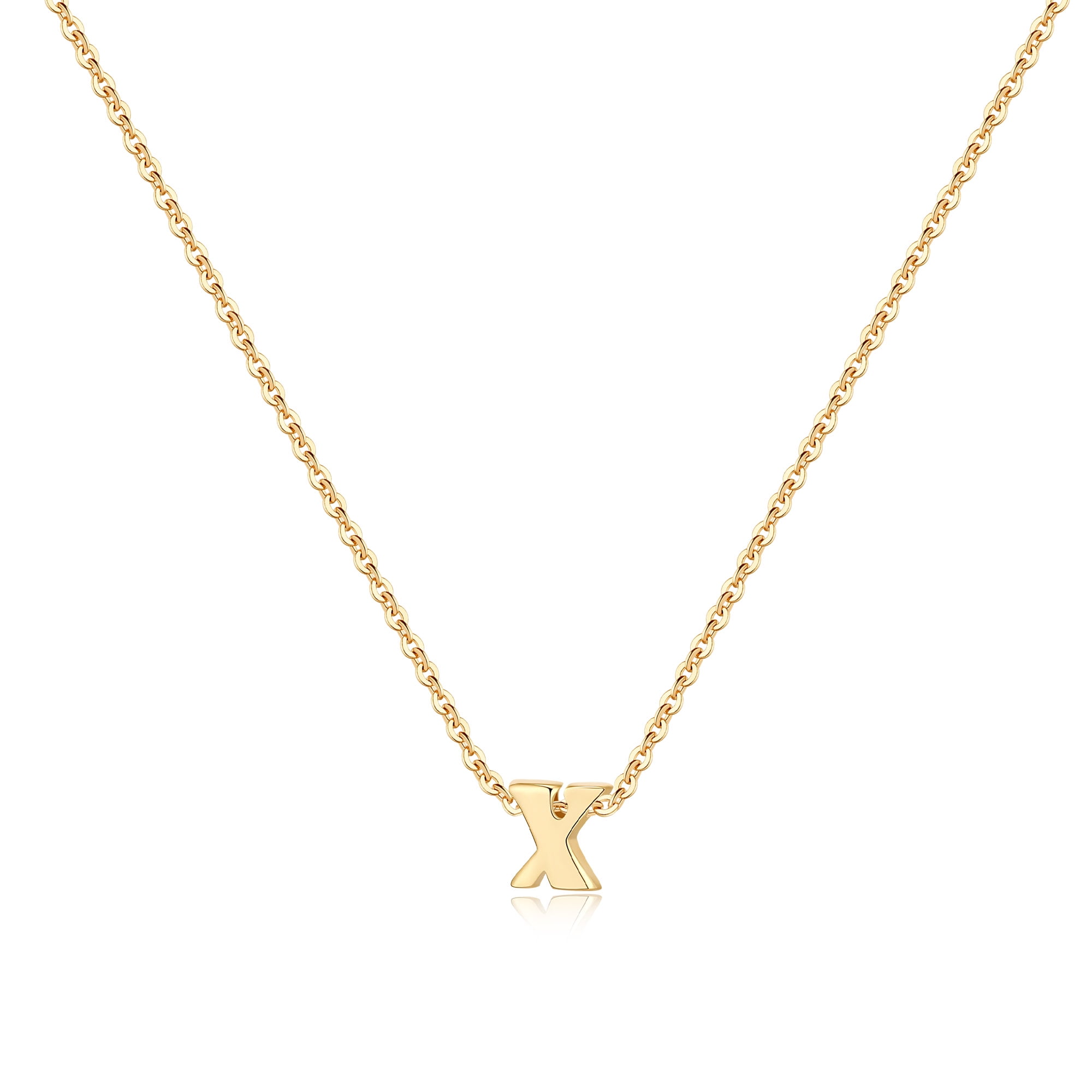 TINGN Tiny Initial Necklace for Women 14K Gold Plated Initial Necklaces ...