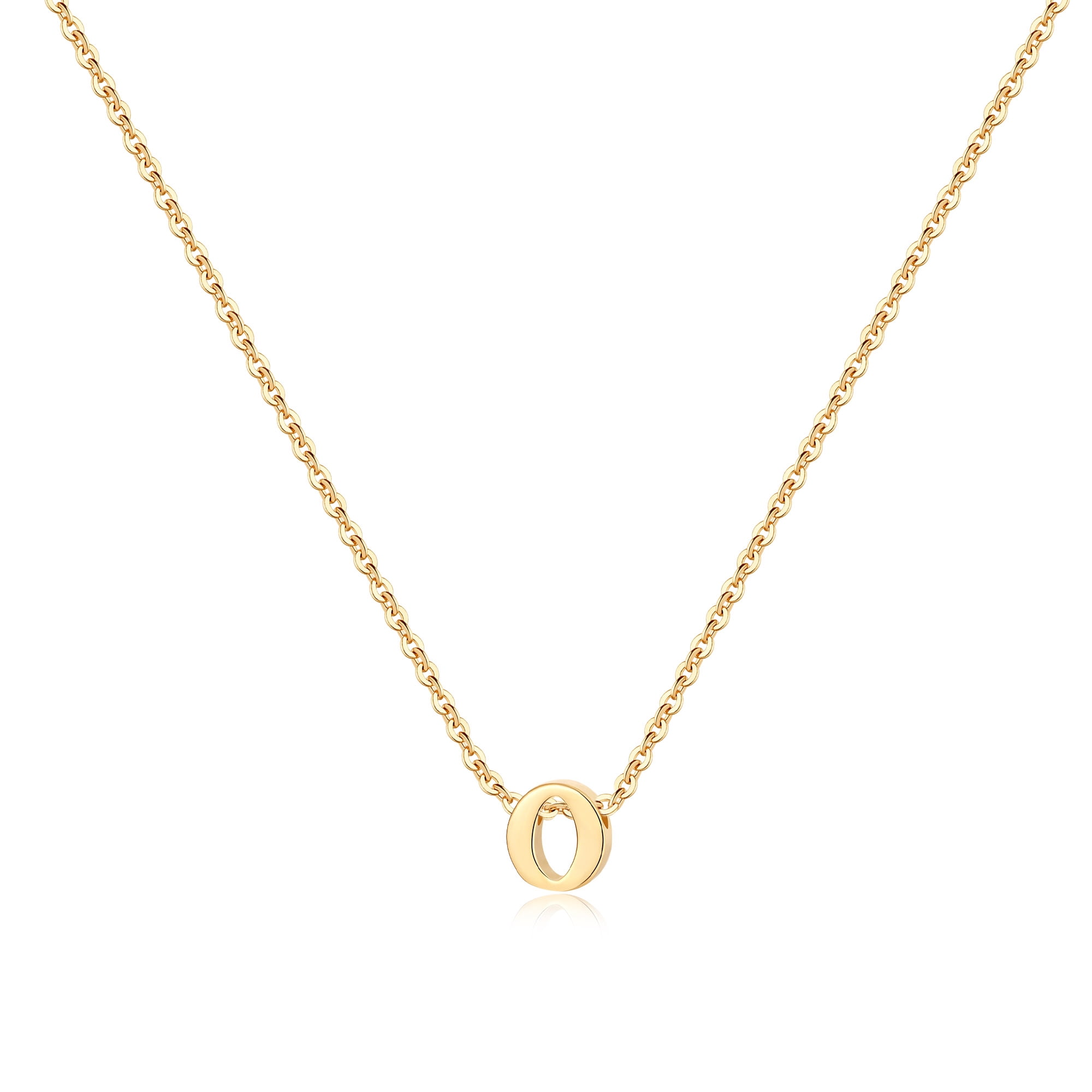 TINGN Tiny Initial Necklace for Girls 14K Gold Plated Initial Necklaces ...