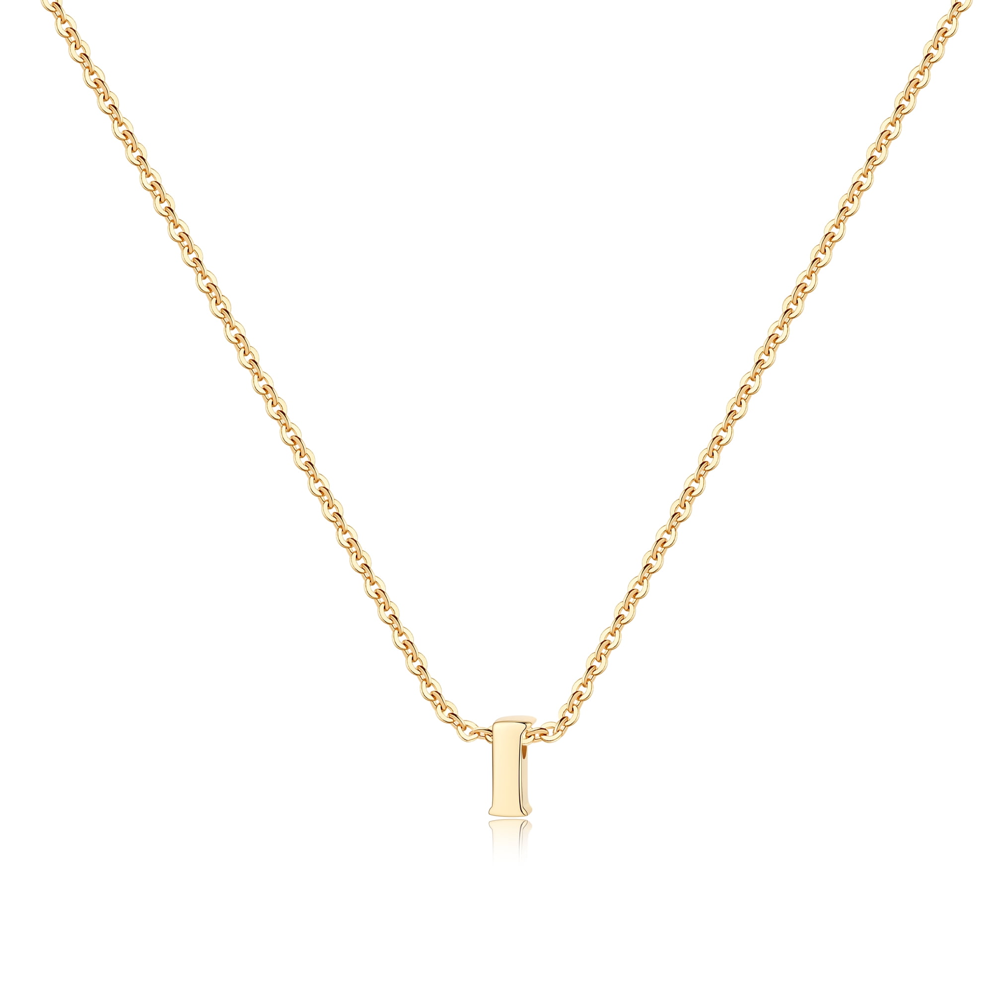 TINGN Tiny Initial Necklace for Girls 14K Gold Plated Initial Necklaces ...
