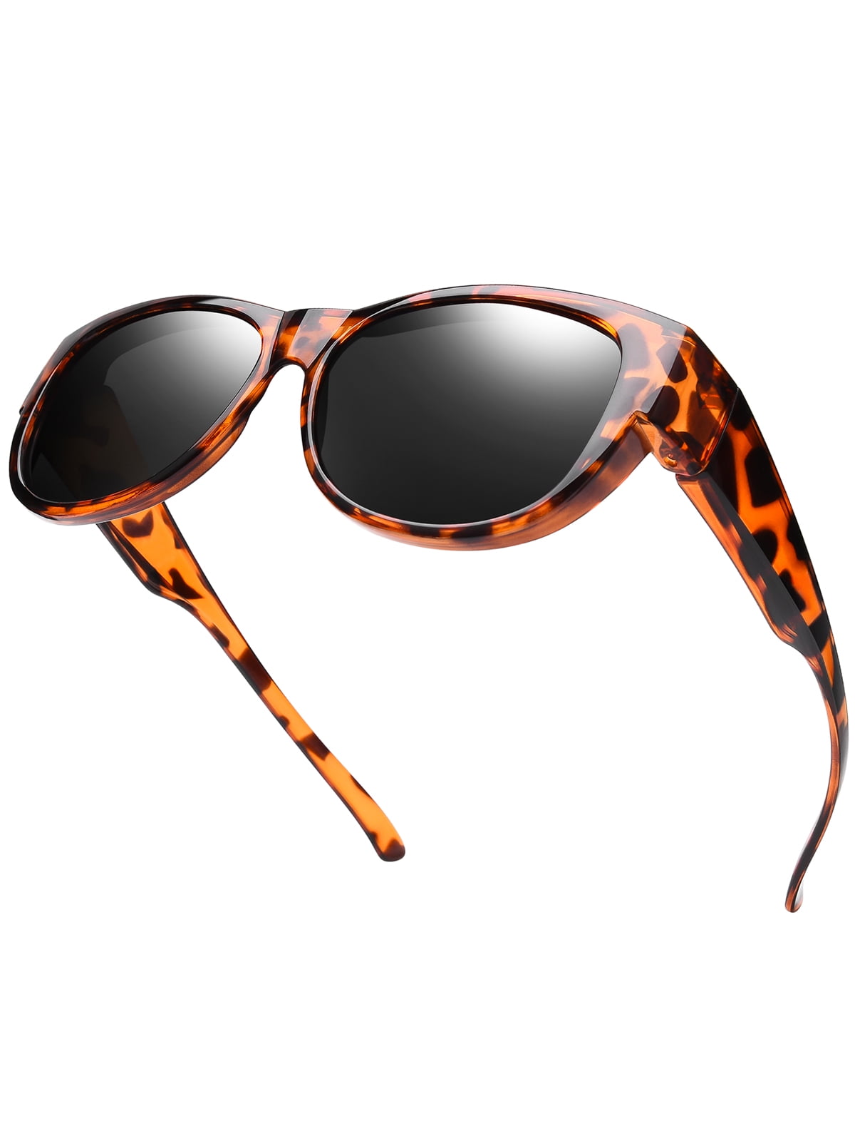 TINHAO Fit Over Glasses Sunglasses for Women Men, Cat Eye Polarized ...