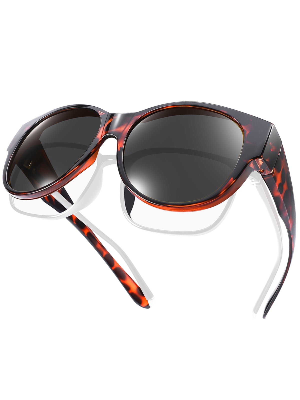 TINHAO Fit Over Glasses Sunglasses for Women Men Large Cat Eye ...