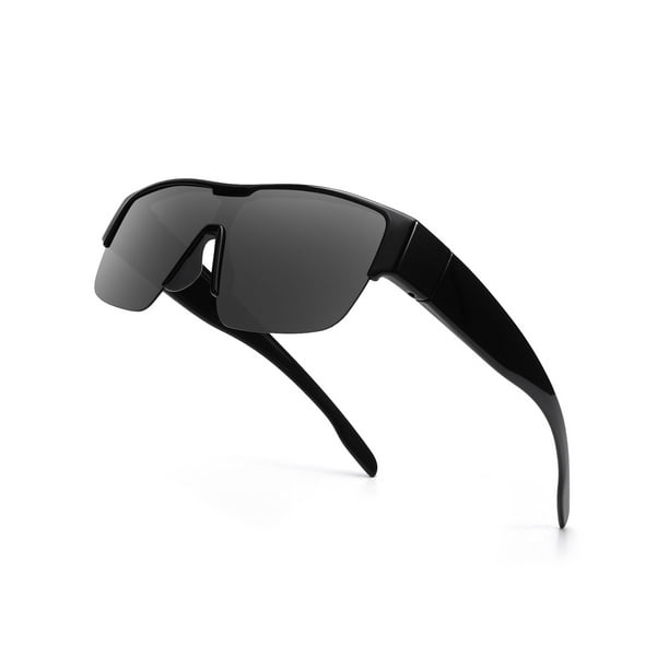 Tinhao Fit Over Glasses Wraparound Glasses Fashion Rimless Wear Over Glasses Polarized