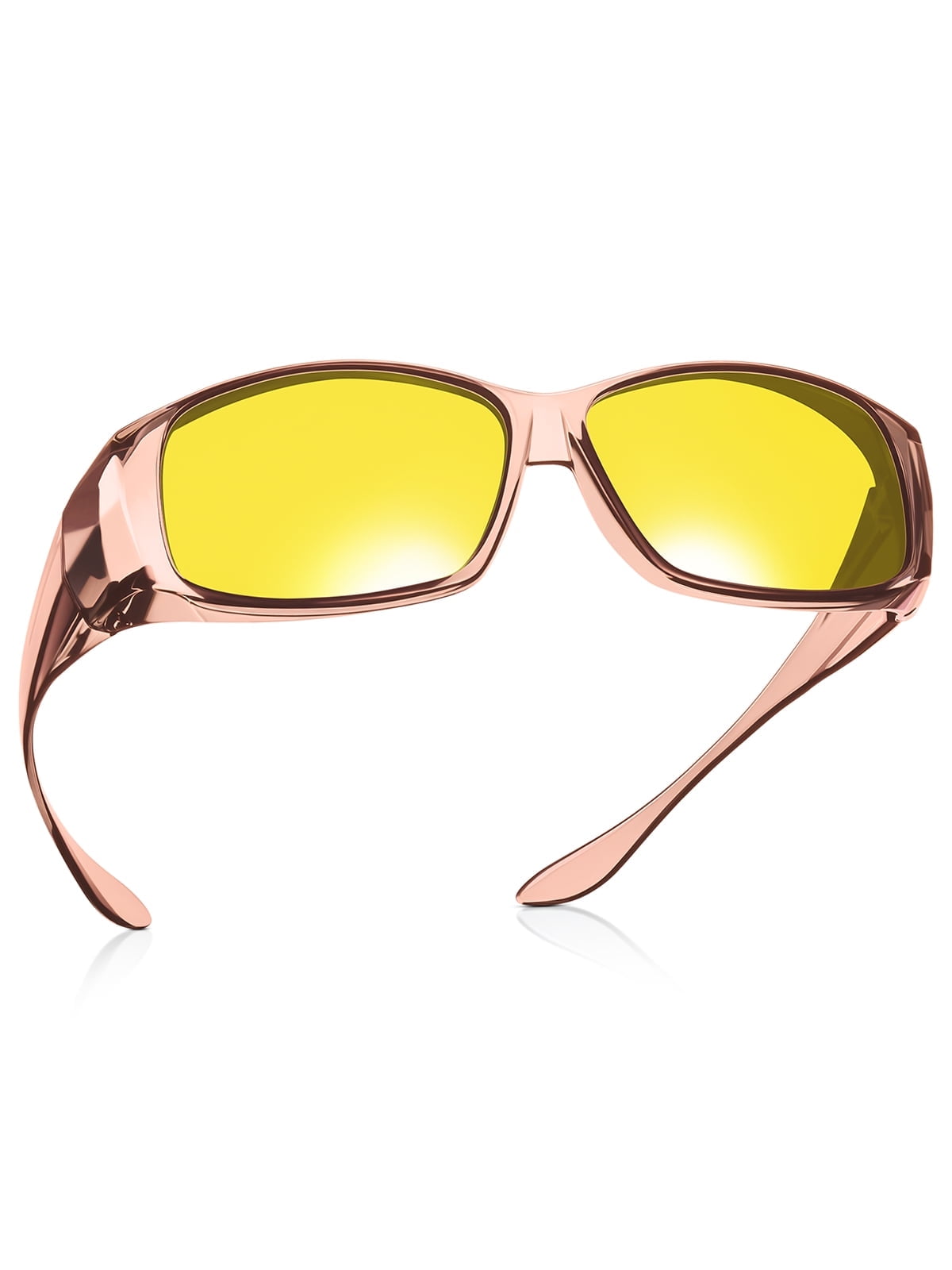 TINHAO Night Driving Wrap Around Glasses Fit Over Glasses for Men Women ...