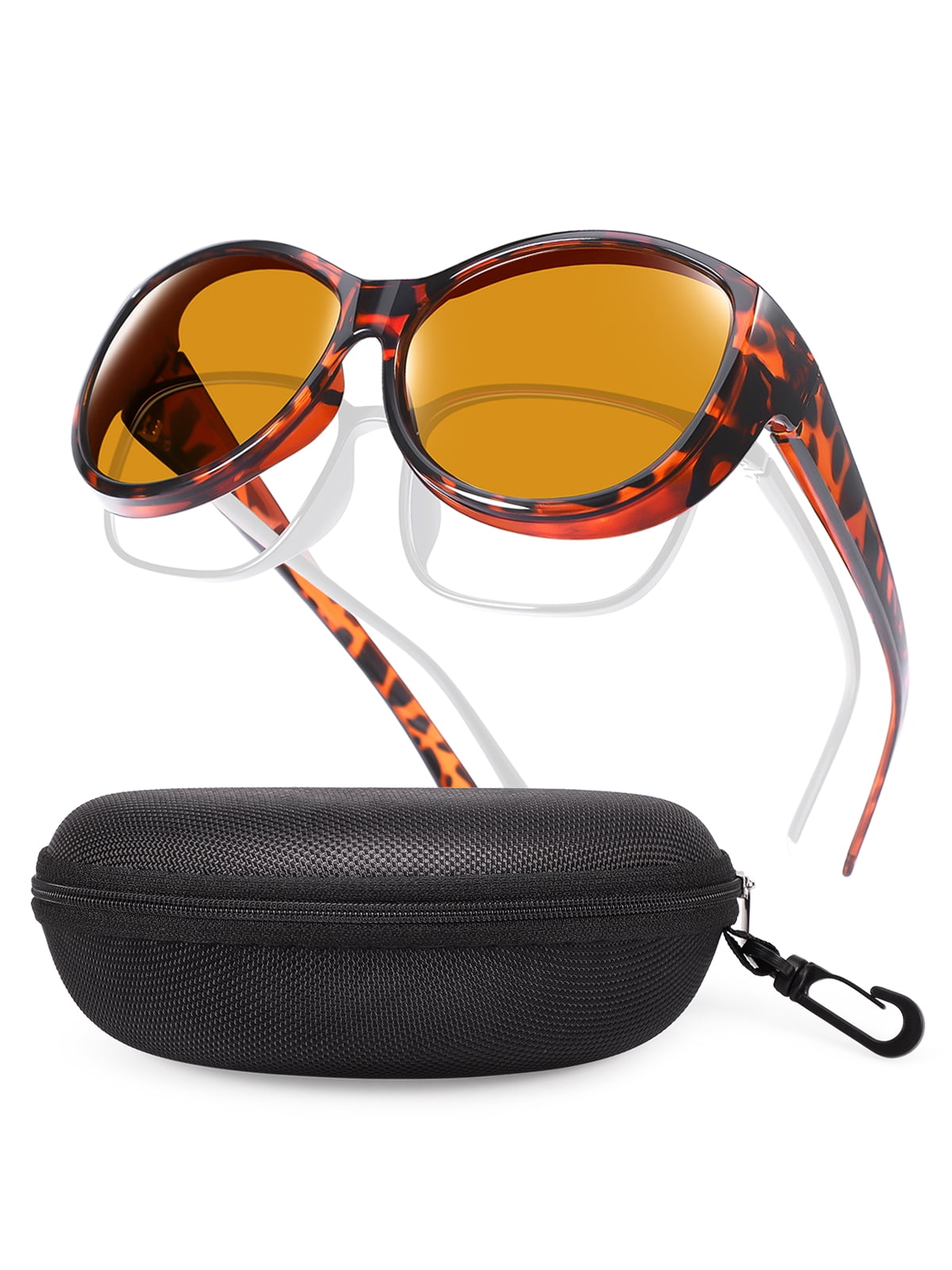 TINHAO Oversized Polarized Sunglasses, Fit Over Prescription Glasses ...