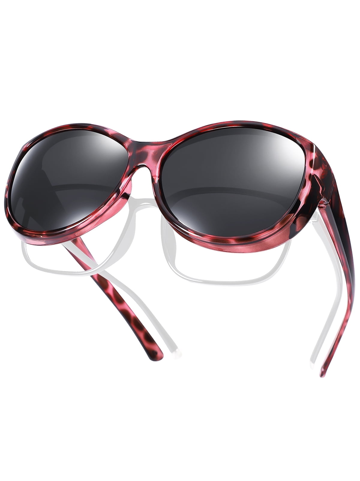 TINHAO Oversized Polarized Sunglasses Fit Over Prescription Glasses, UV ...