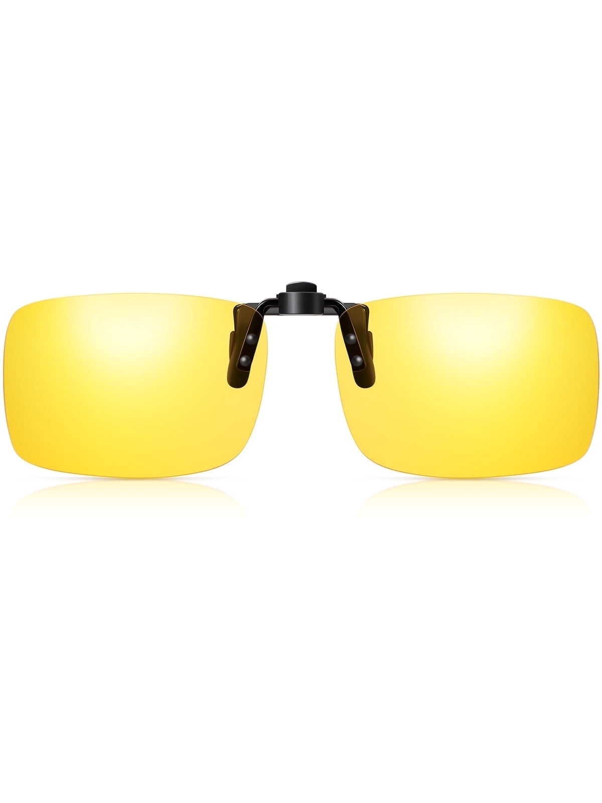 TINHAO Polarized Clip On Night Driving Glasses, Yellow Lens, Anti-Glare ...