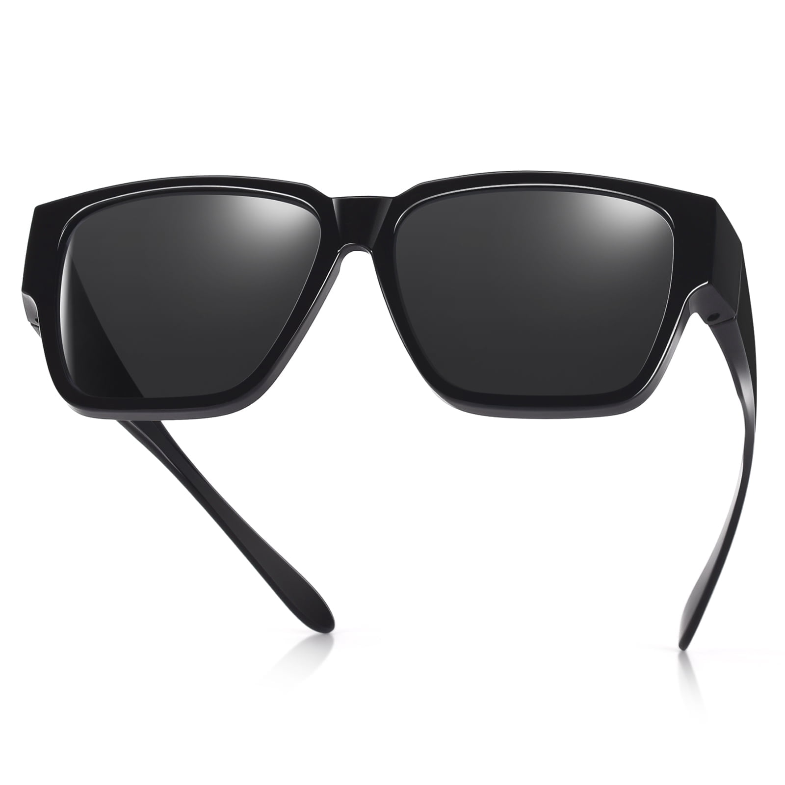 TINHAO Polarized Fit Over Glasses Sunglasses Trendy Square Wrap Around ...