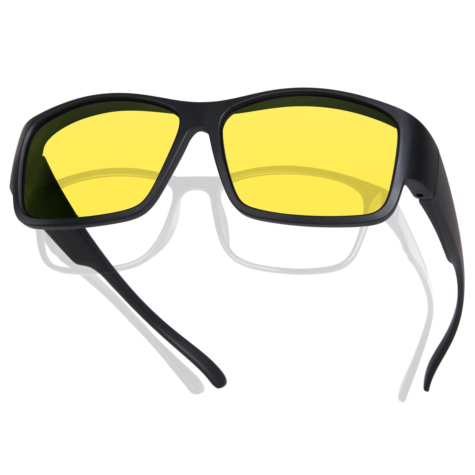 TINHAO Polarized Night Driving Glasses for Men Women Fit Over Glasses ...