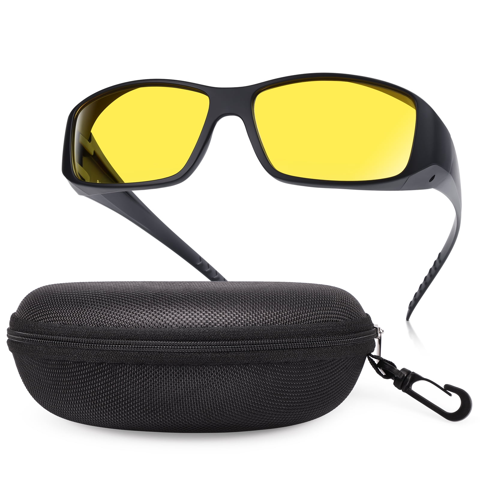 TINHAO Polarized Night Driving Glasses for Men Women Fit Over Glasses ...